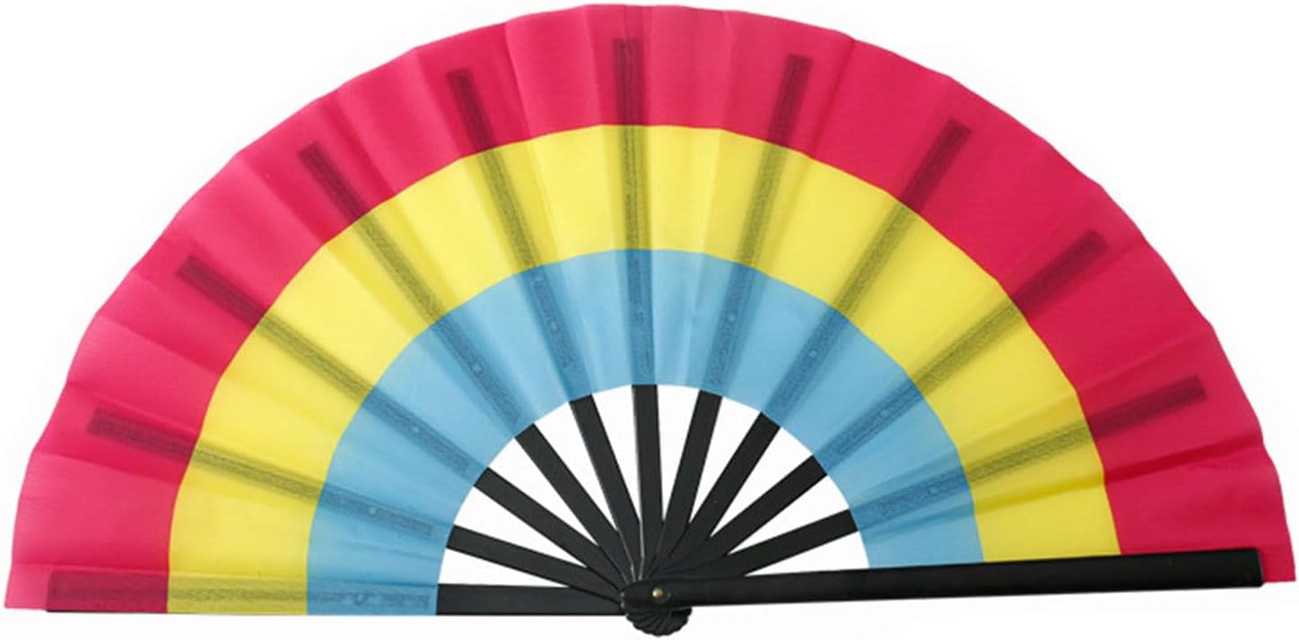 JISBEIFHA Folding Hand Fans Rainbows Fan Dance Decoration Hand Fans Fan ...