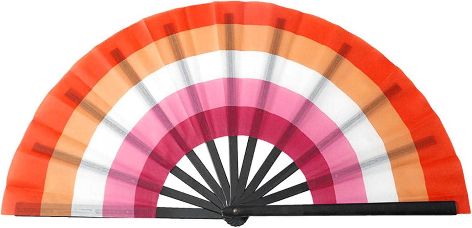 JISBEIFHA Folding Hand Fans Rainbows Fan Dance Decoration Hand Fans Fan ...