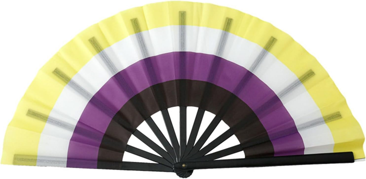 JISBEIFHA Folding Hand Fans Rainbows Fan Dance Decoration Hand Fans Fan ...