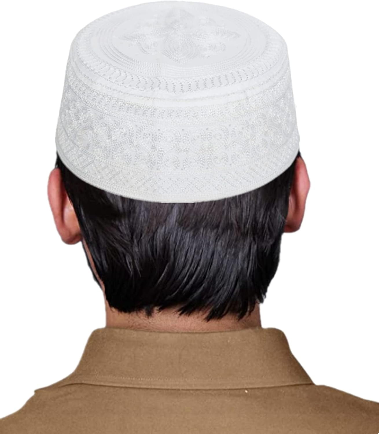 JISBEIFHA Men Muslim Prayer Kufi Hat Breathable Embroidery Kofia Topi Sun Hat Islam Kufi ...
