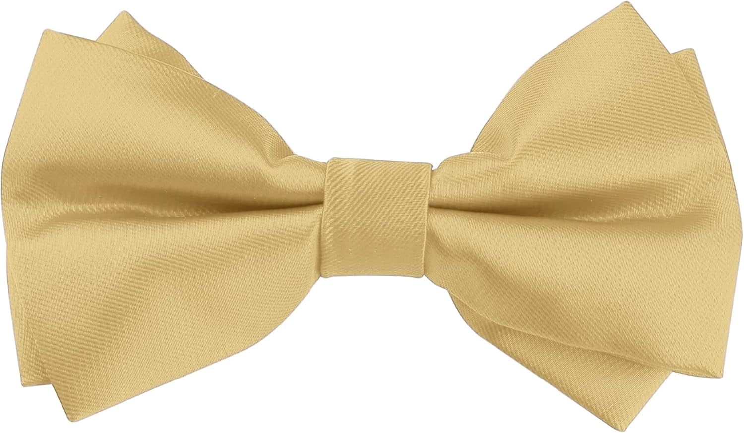 JISBEIFHA Men's Bow Tie Solid Double Layer Pre-tied Bow Ties for ...
