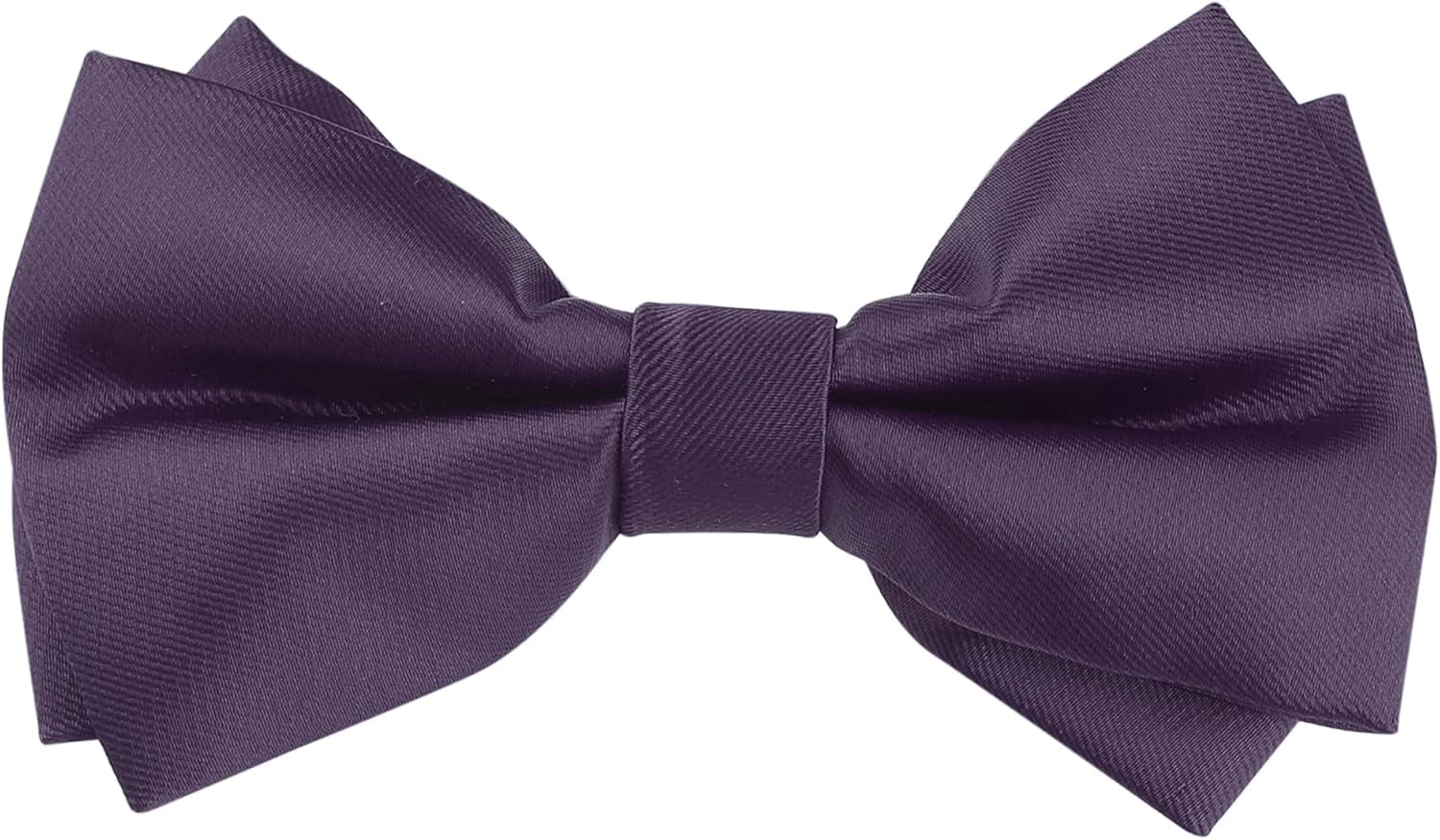 JISBEIFHA Men's Bow Tie Solid Double Layer Pre-tied Bow Ties for ...