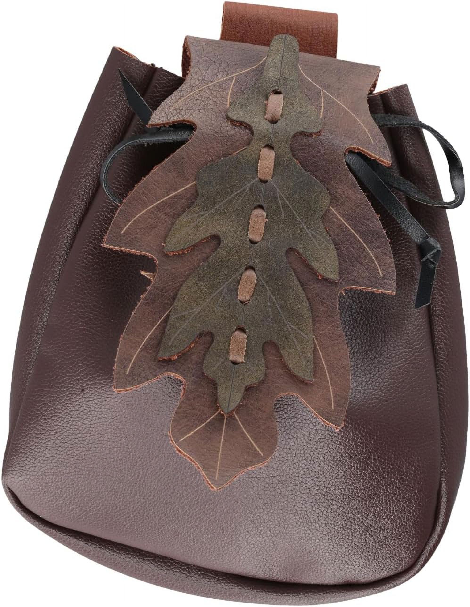 JISBEIFHA Vintage Medieval Waist Pack Waist Bag Leather Medieval ...