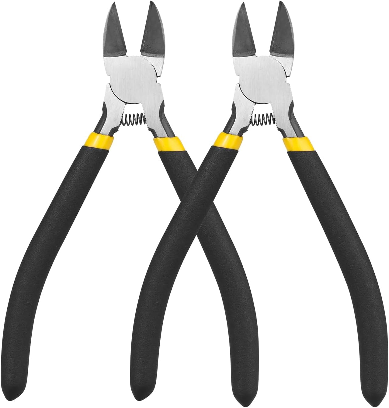 JISBEIFHA Wire Flush Cutters, 2PC 6-inch Zip Tie Cutters for Cable Tie ...