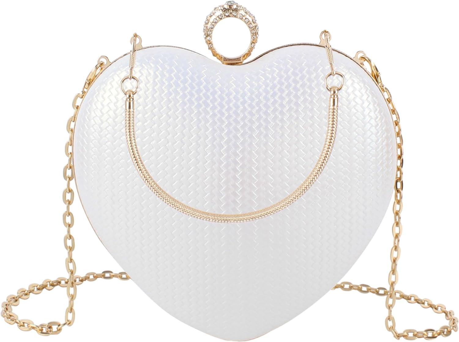 JISBEIFHA Women Heart Shape Clutch Purse Velvet Shoulder Bag Evening ...