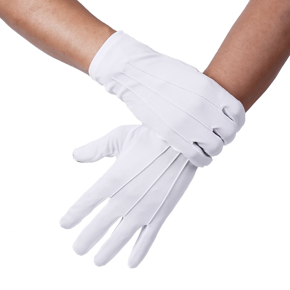 JISEN Men Police Formal Tuxedo Honor Guard Parade Nylon Cotton Gloves ...
