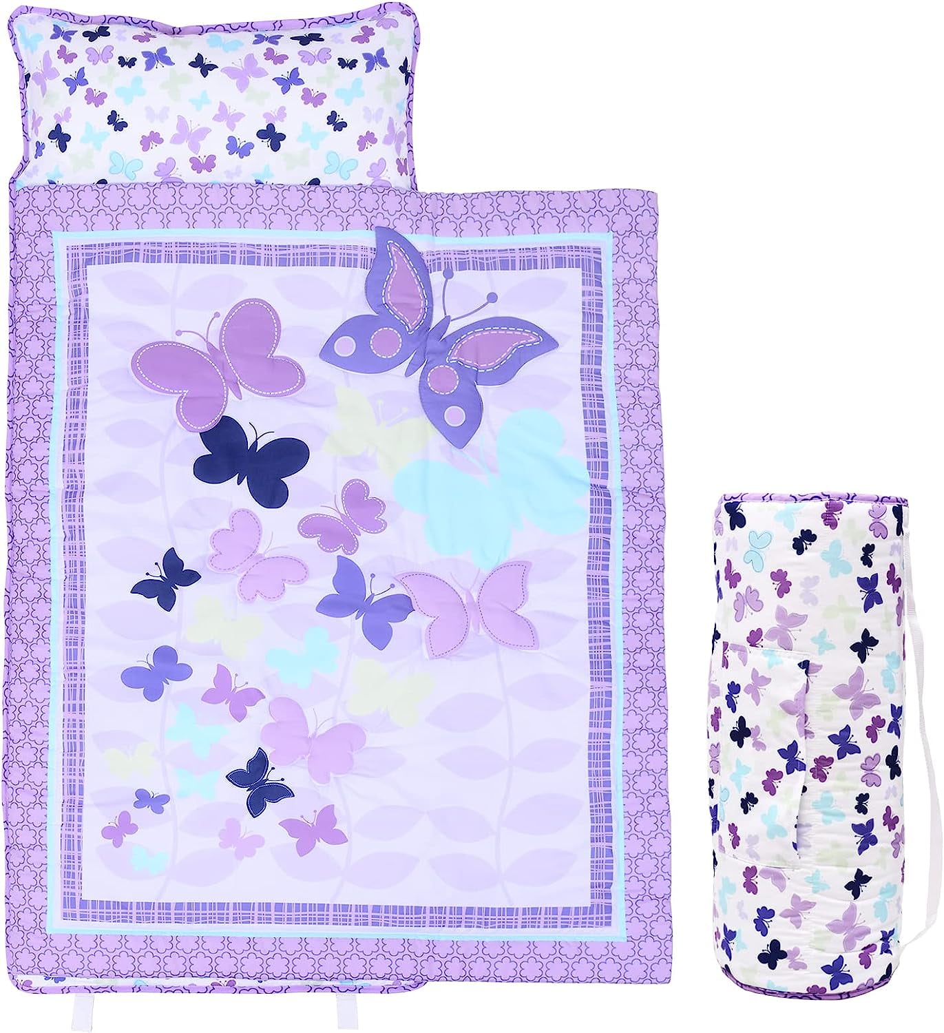 JISEN Toddler Nap Mat - Girls Kids Nap Mats with Removable Pillow and ...