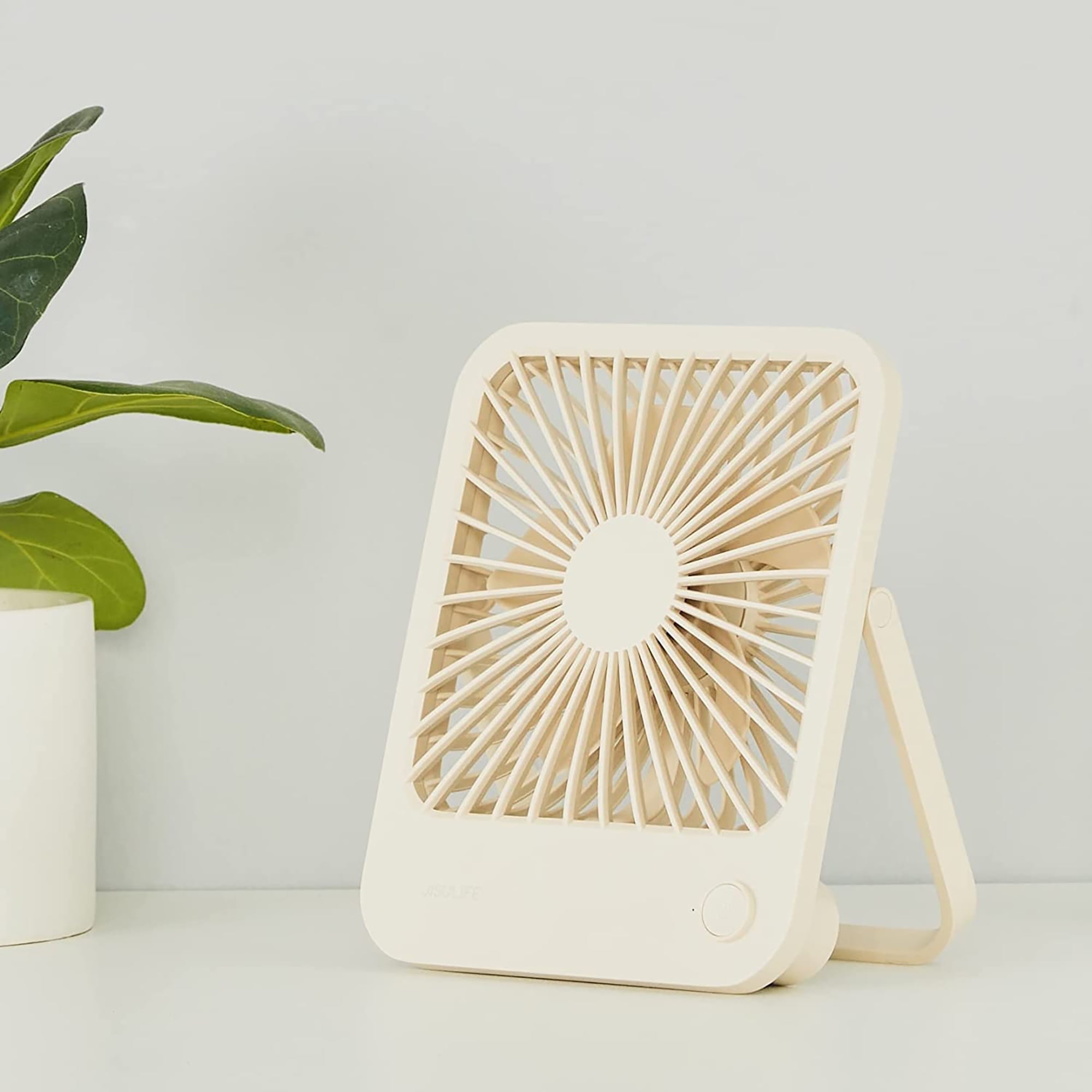 JISULIFE Portable Desk Fan, 4 Adjustable Speeds, 180°Foldable Design ...
