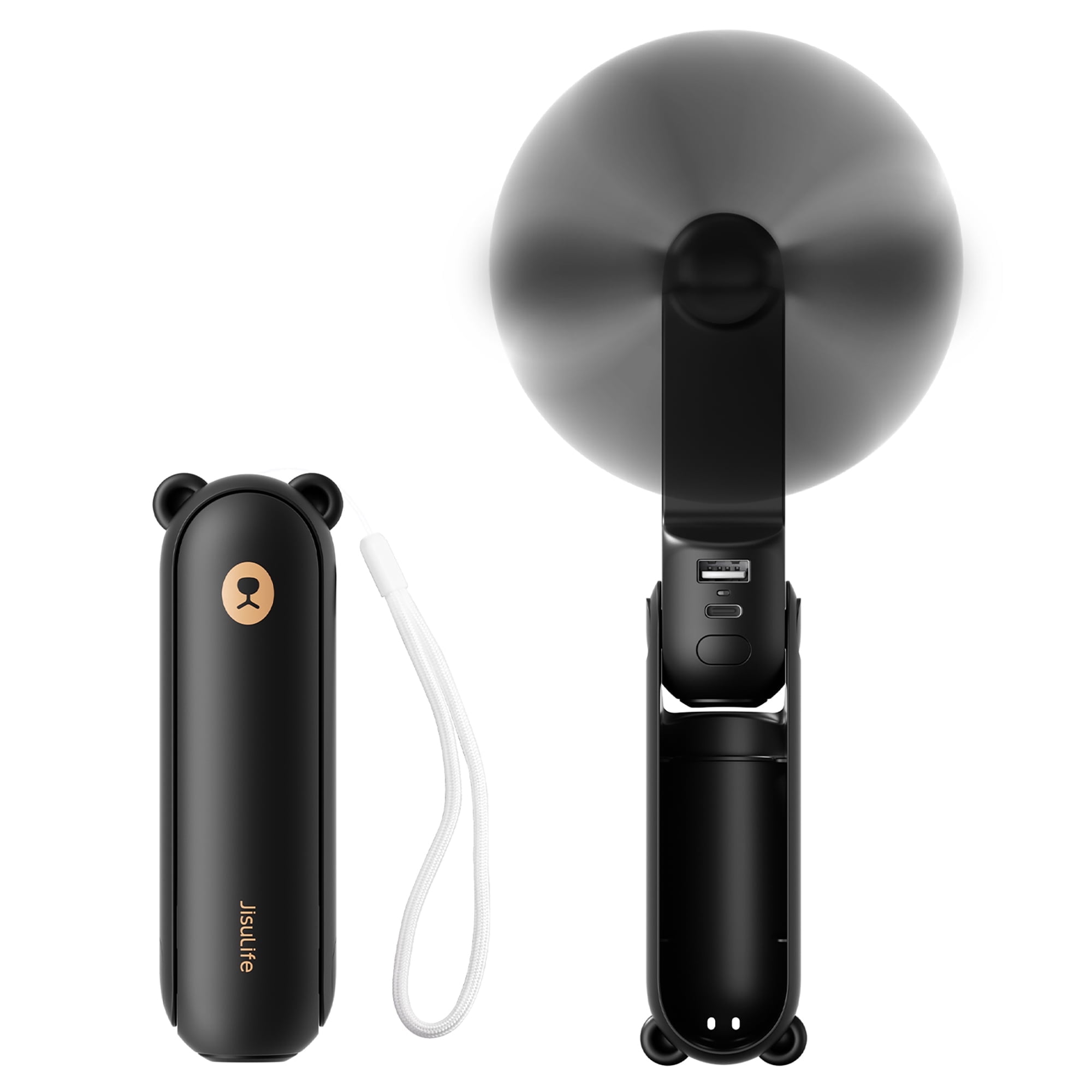 JISULIFE Portable Pocket-Sized Cooling Fan with USB Rechargeable Power ...