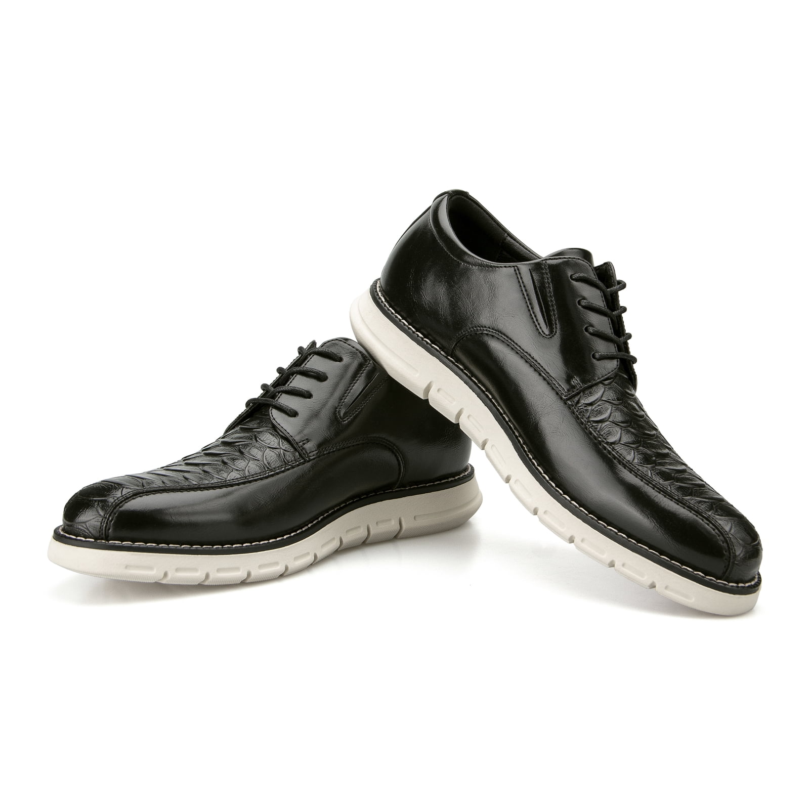 JITAI Men Oxford Shoes Fashion Classic Dress Shoes for Men Black Size 12 - Walmart.com