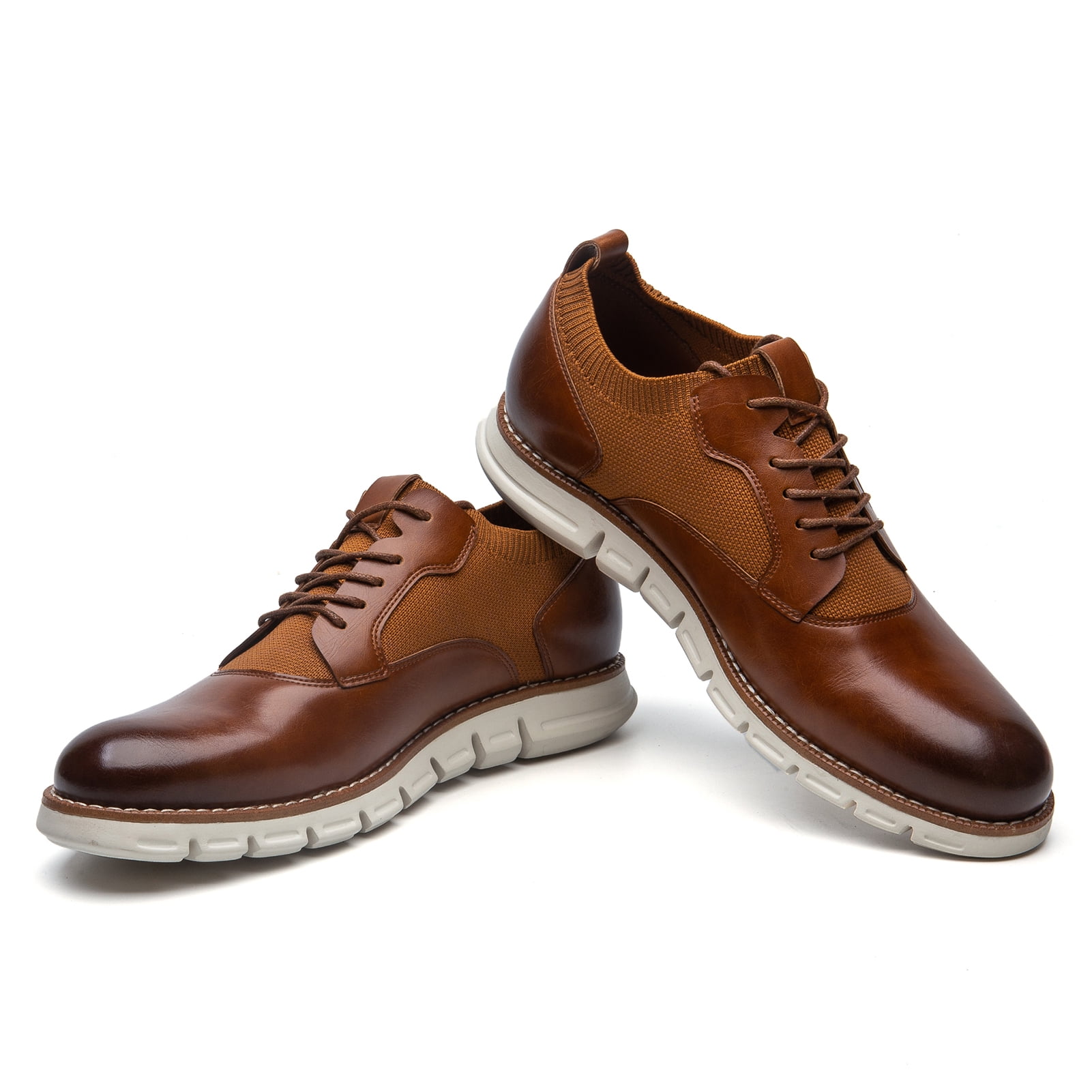 JITAI Men Oxford Shoes Fashion Classic Dress Shoes for Men Brown Size 10 - Walmart.com