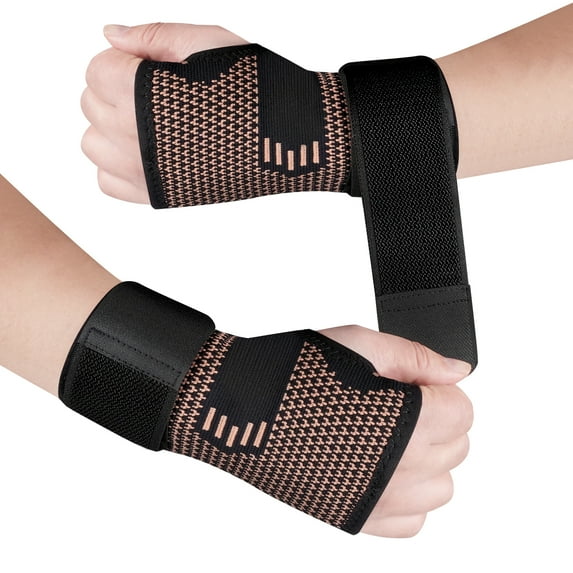 JIUFENTIAN Copper Wrist Brace Hand Wrist Support Brace Compression ...