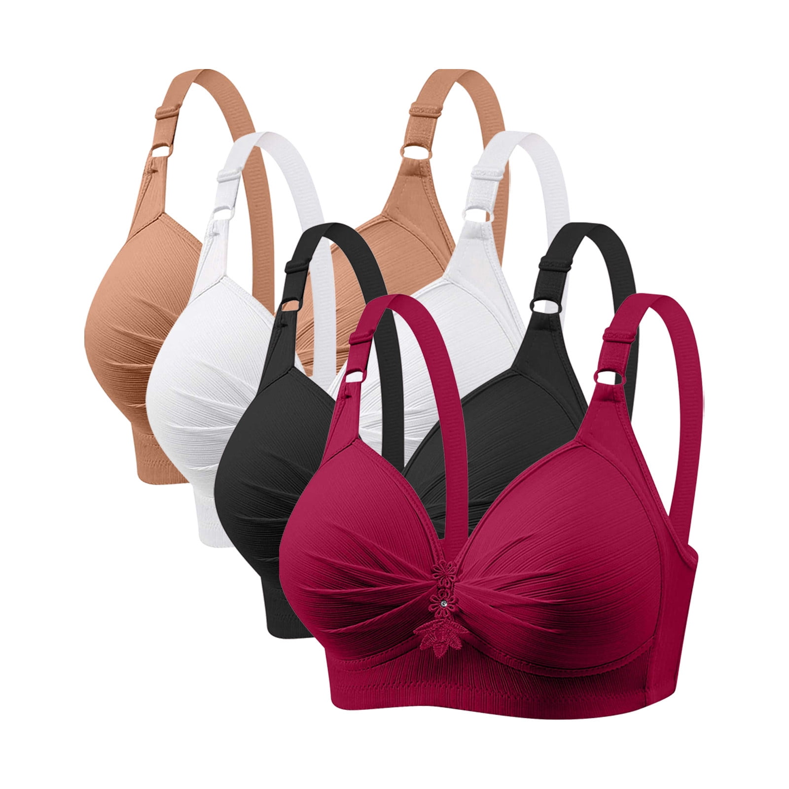 JIUKE Bras for Women Full Coverage Plus Size Wireless Bras Liftup ...
