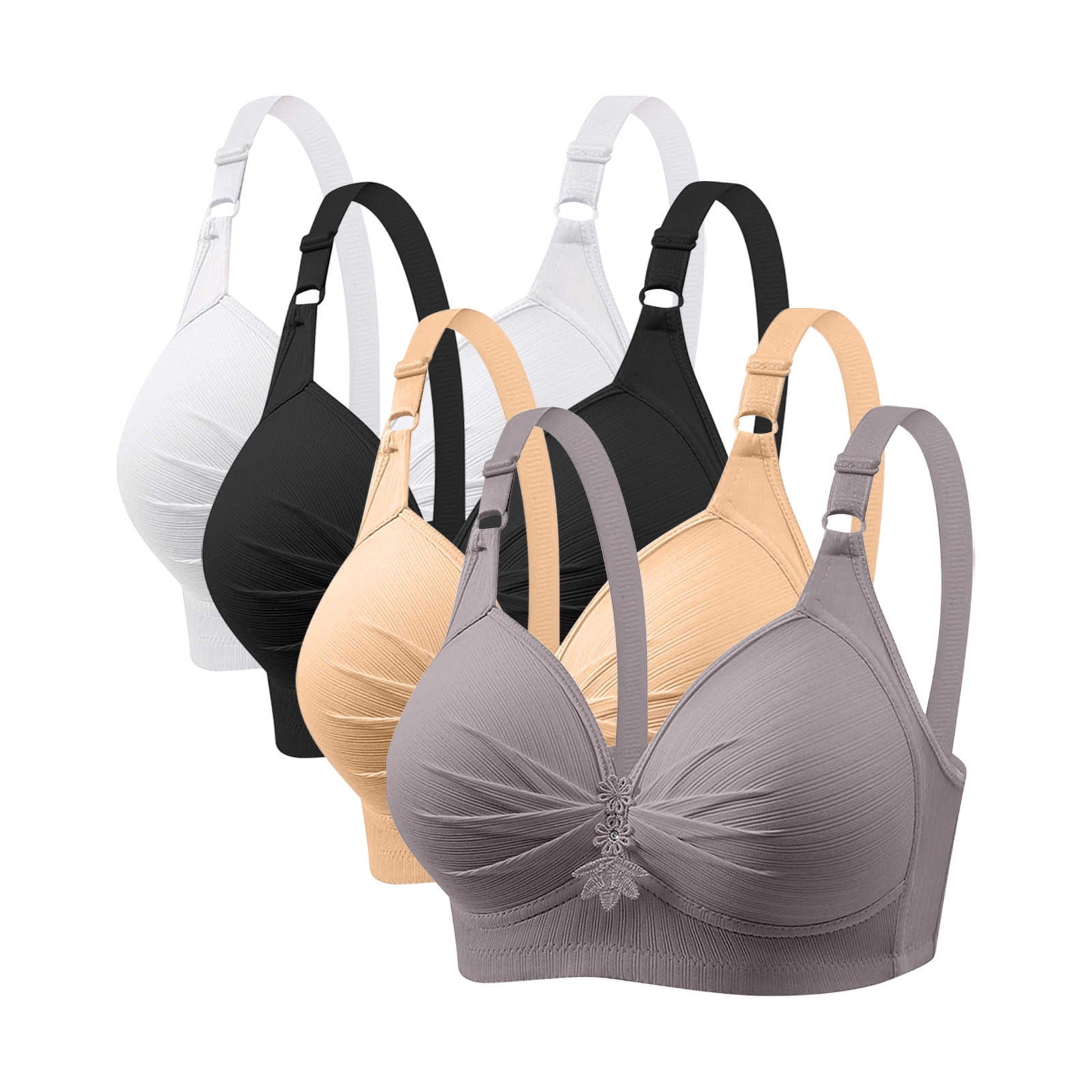 JIUKE Bras for Women Full Coverage Plus Size Wireless Bras Liftup ...