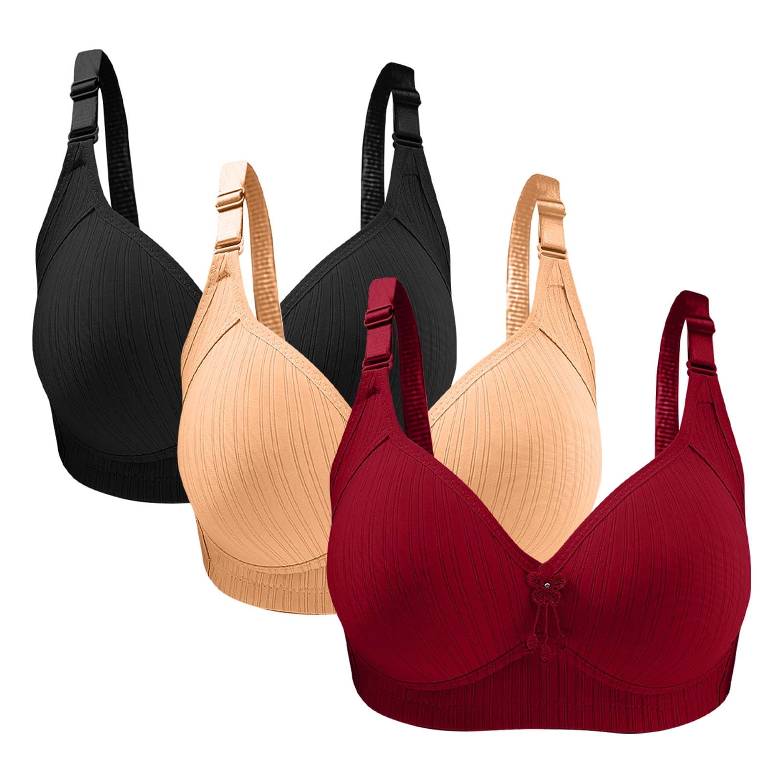 JIUKE Bras for Women No Underwire Push up Bra Solid Color Seamless ...
