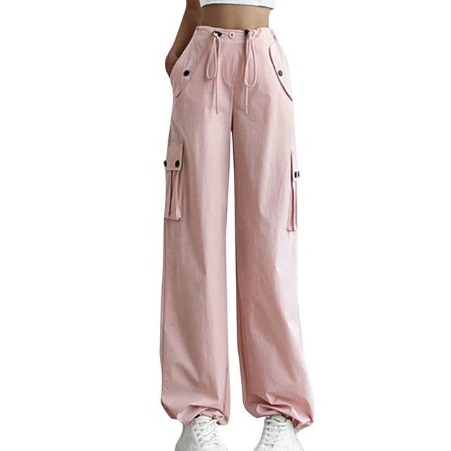 Jiuke Cargo Pants For Women High Waisted Wide Leg Casual Baggy