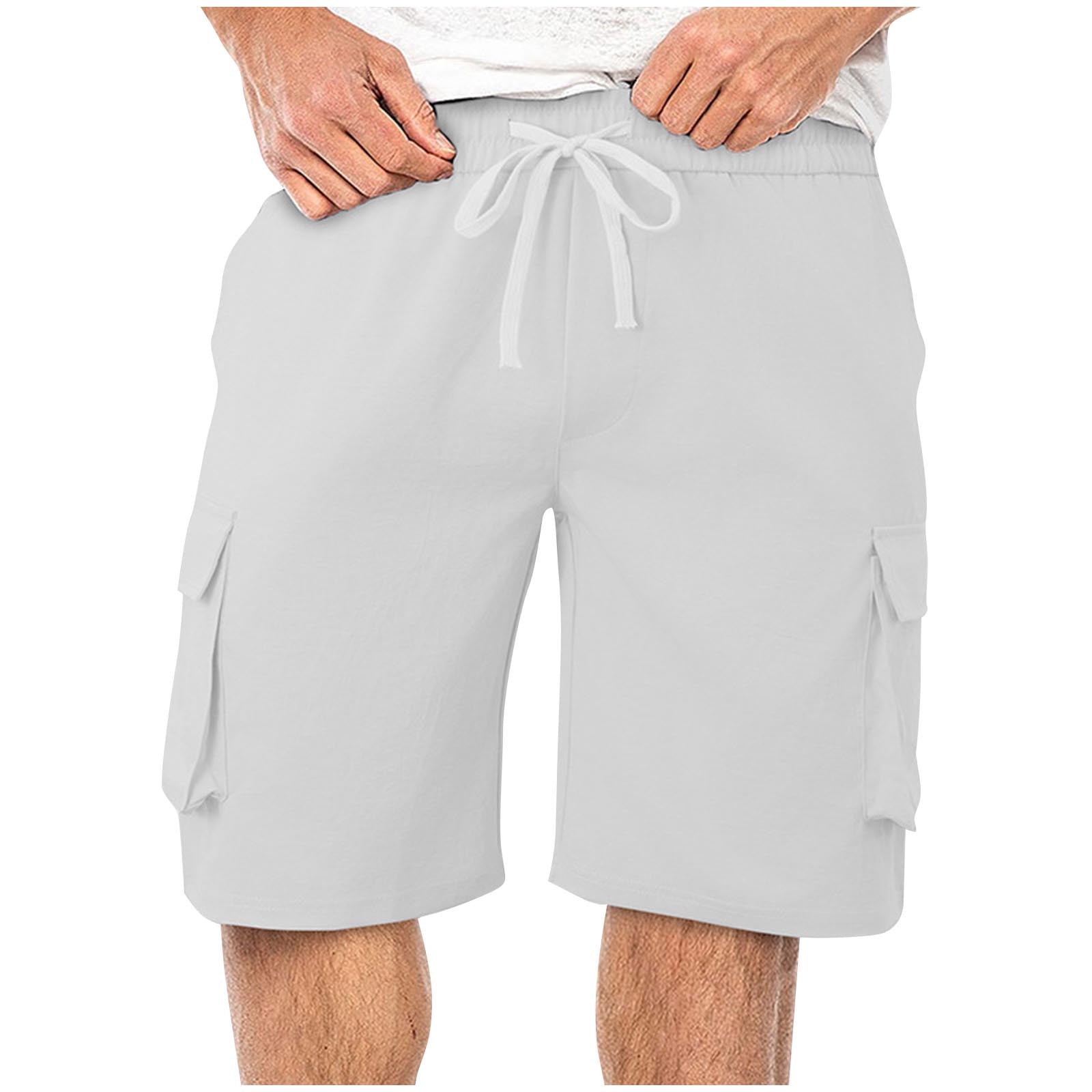 JIUKE Cargo Shorts for Men Drawstring High Waisted Wide Leg Summer Outdoor Hiking Shorts ...