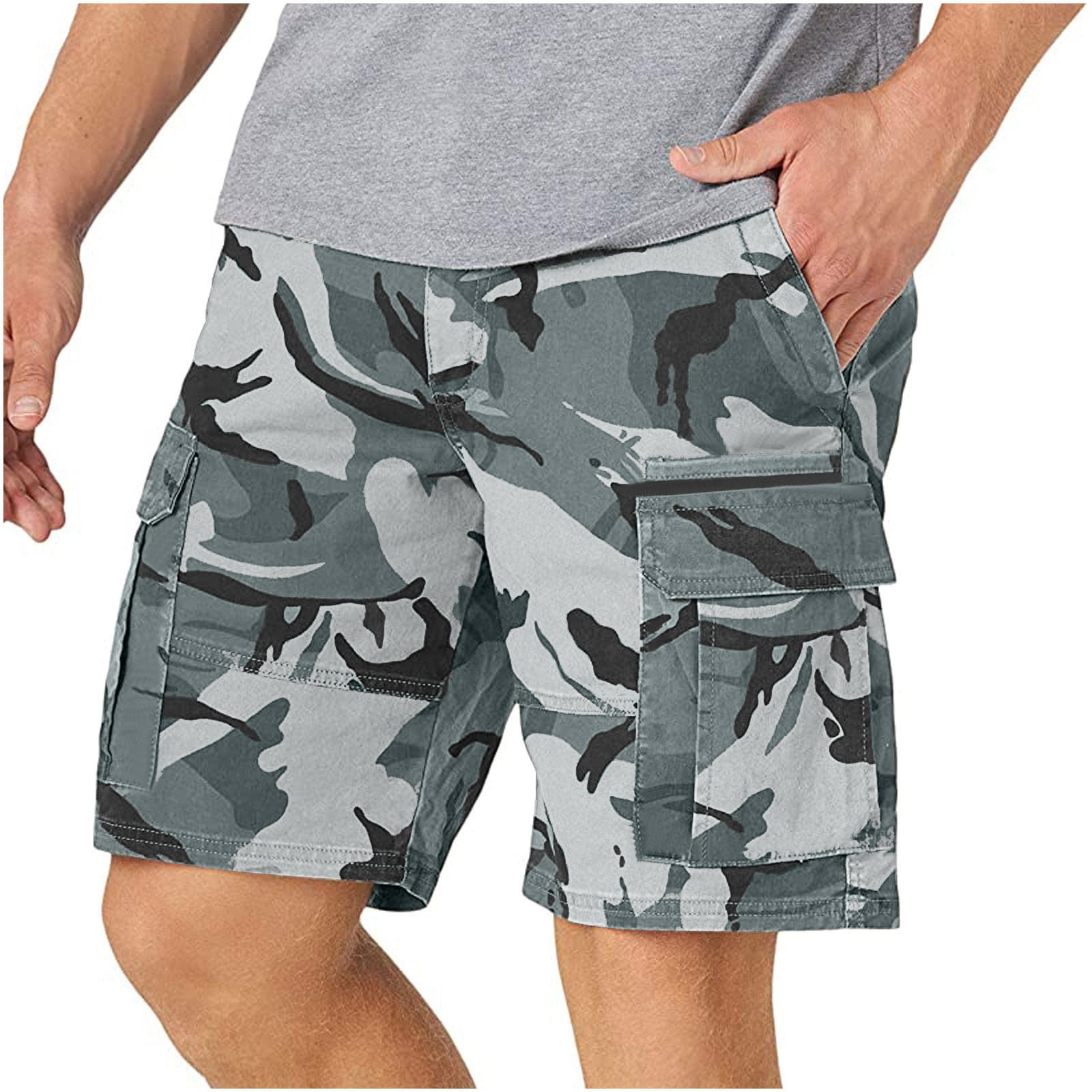 JIUKE Cargo Shorts for Men High Waisted Outdoor Hiking Vacation Travel Lightweight Baggy Summer ...