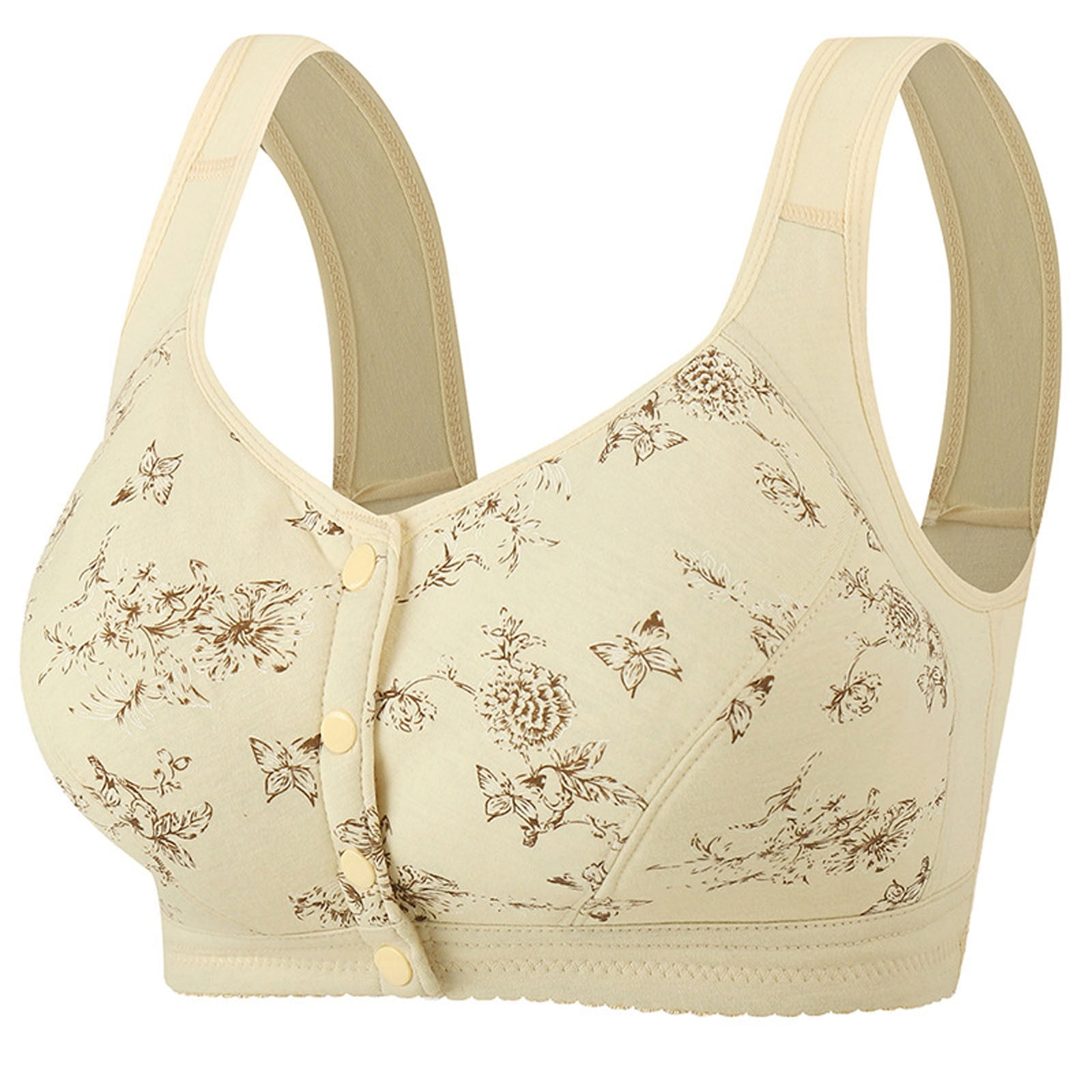 JIUKE Front Closure Bras for Women Plus Size Wireless Comfy Sleep Bras ...