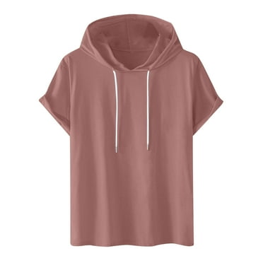 Dubinik®Short Sleeve Hoodie Lightweight Soft Cotton Moisture Wicking ...