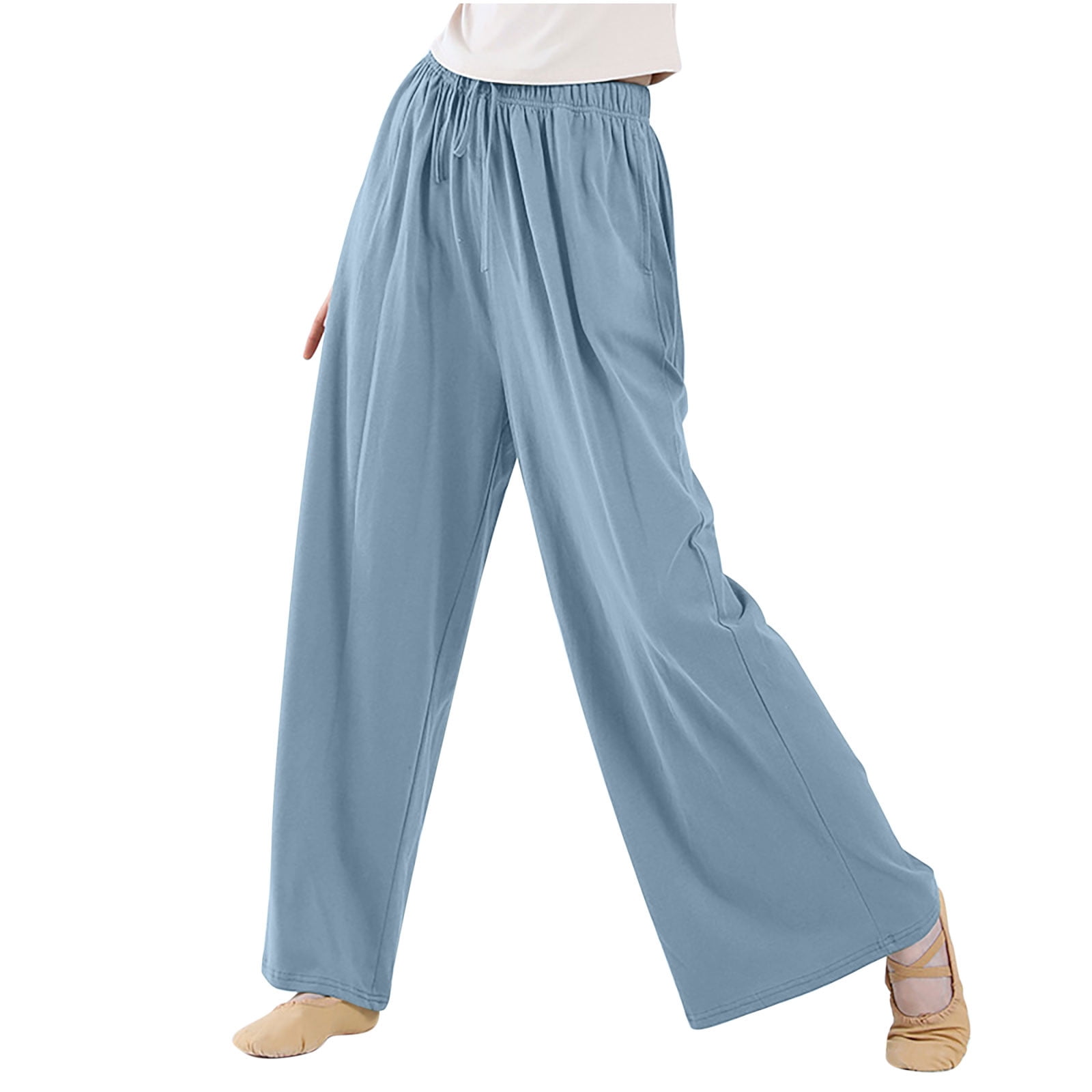 JIUKE Pants for Women High Waisted Drawstring Summer Lightweight Baggy Lounge Trousers - Walmart.com