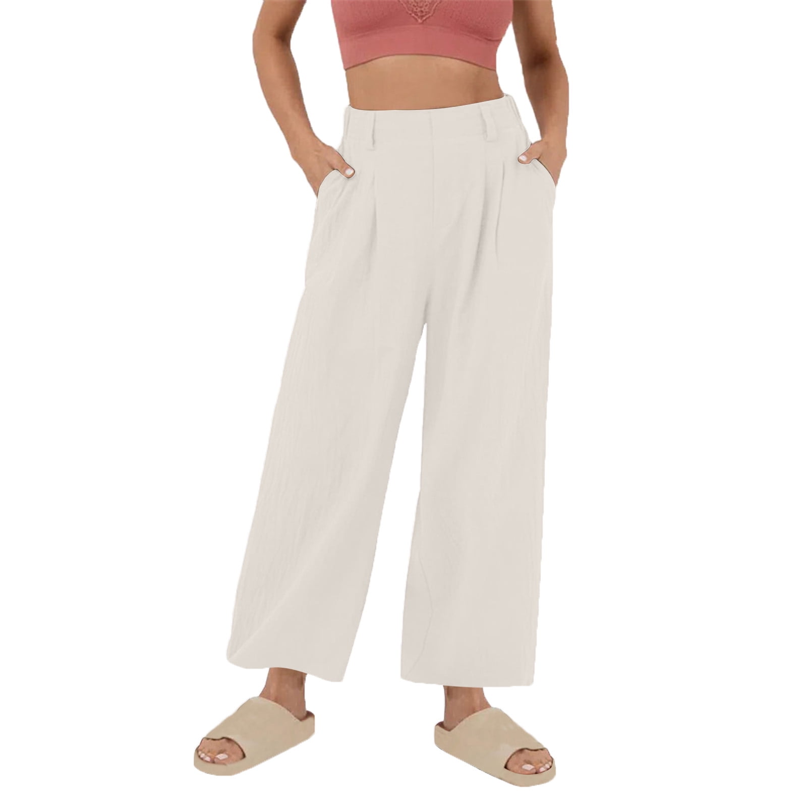 JIUKE Womens Wide Leg Dress Pants High Waisted Work Pants Office ...