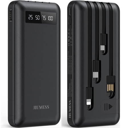 JUOVI 20000mAh Power Bank Portable with LED Display Charger，Compatible ...