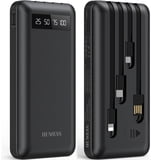 JIUMESS Power Bank 20000mAh Portable Charger with Built-in Cables for ...