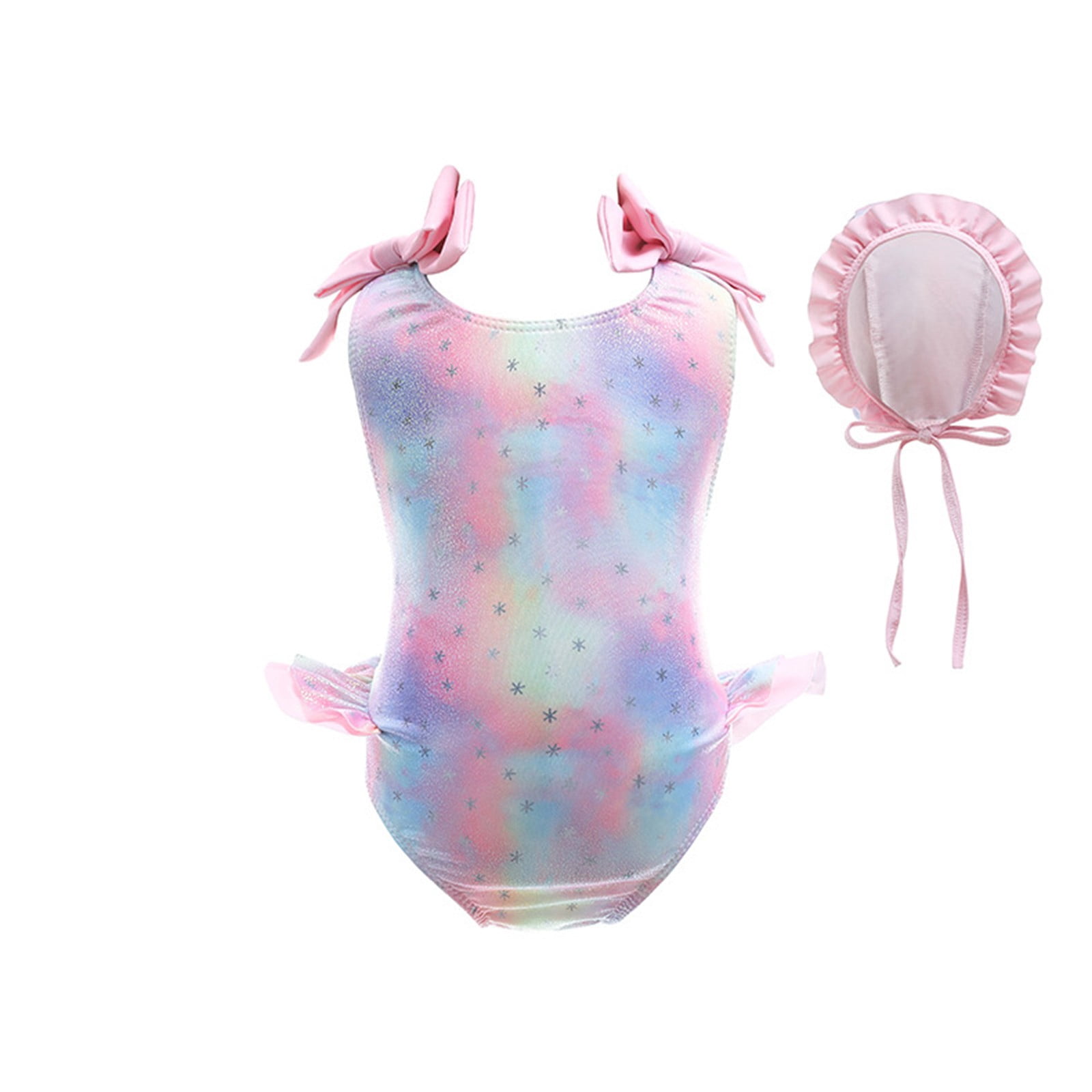 JIUWEN Infant Baby Girl Swimsuit One-Piece with Hat Set Mermaid ...
