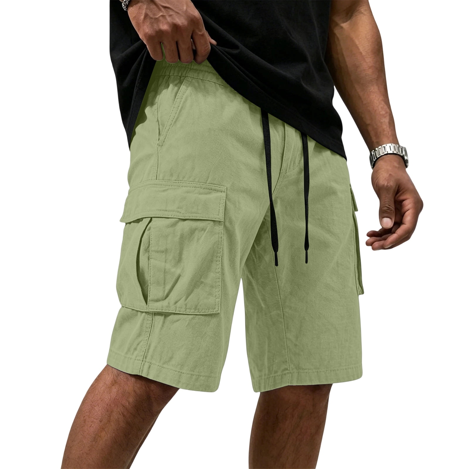 JIUWEN Mens Hiking Cargo Shorts Lightweight Quick Dry Athletic Running ...