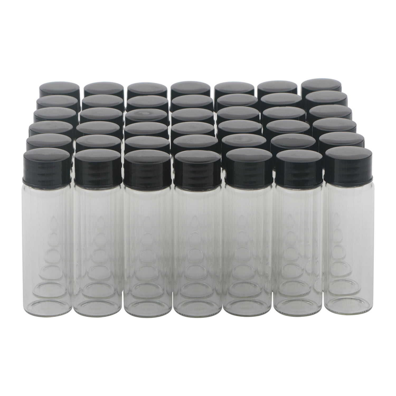 JIUWU Clear Glass Sample Vials 15ml (1/2 Oz) Liquid Transparent Bottles ...