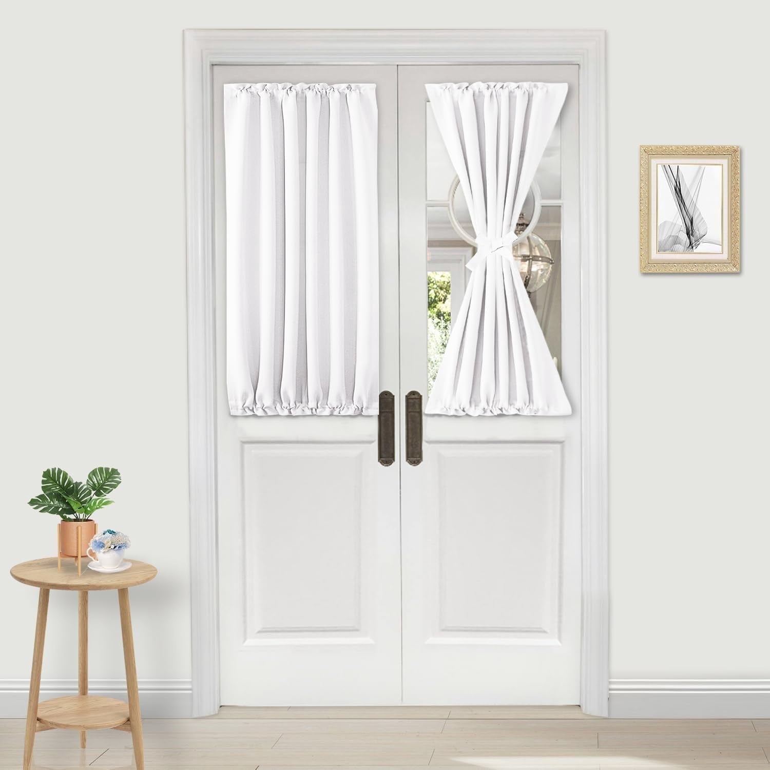 JIUZHEN Blackout Door Curtain - Thermal Insulated Panel with Rod Pocket ...