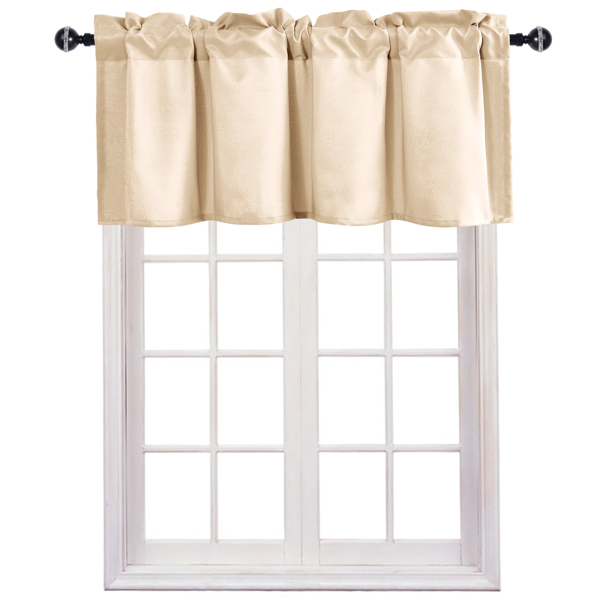JIUZHEN Valance Curtains for Kitchen Window Valances for Living Room ...