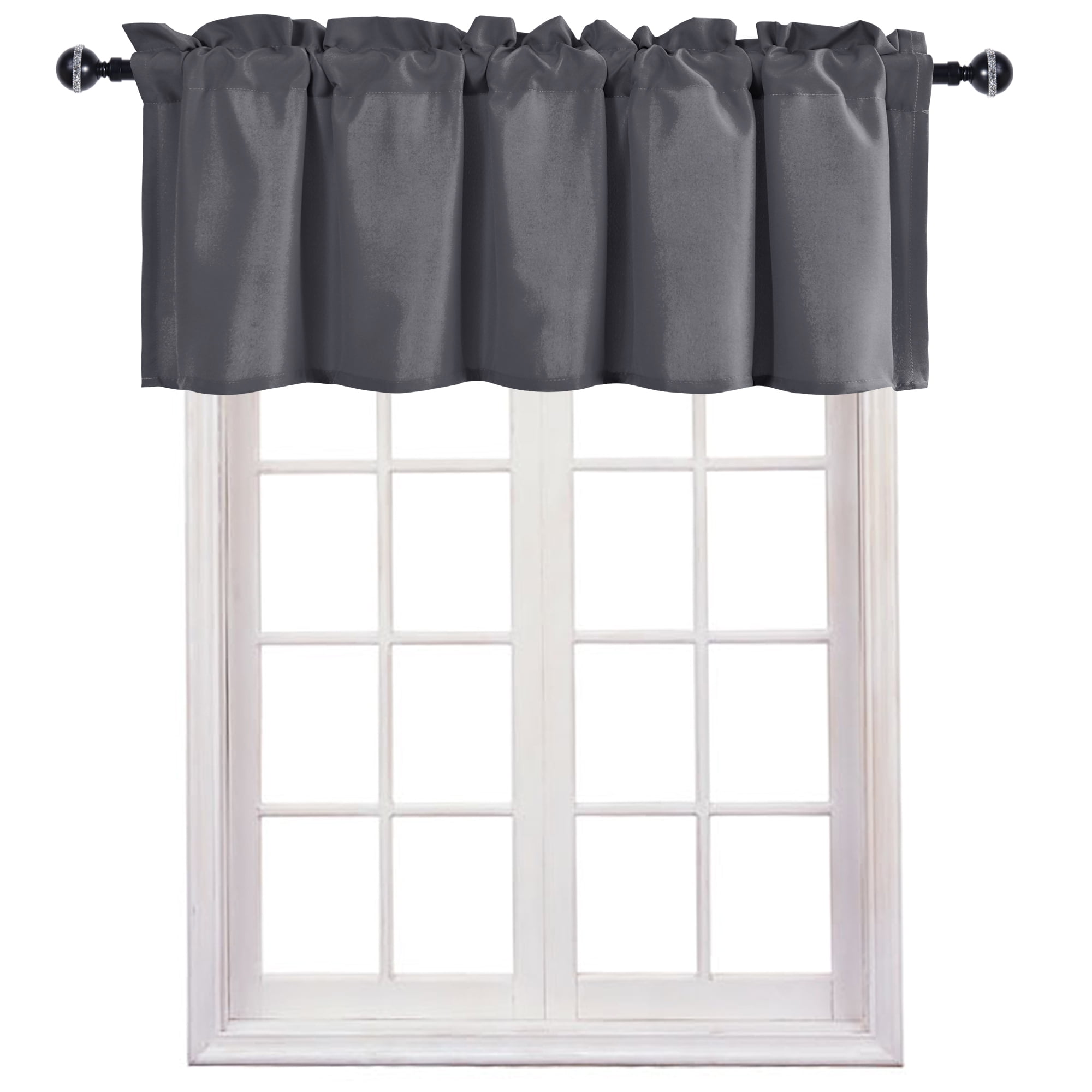 JIUZHEN Valance Curtains for Kitchen Window Valances for Living Room ...
