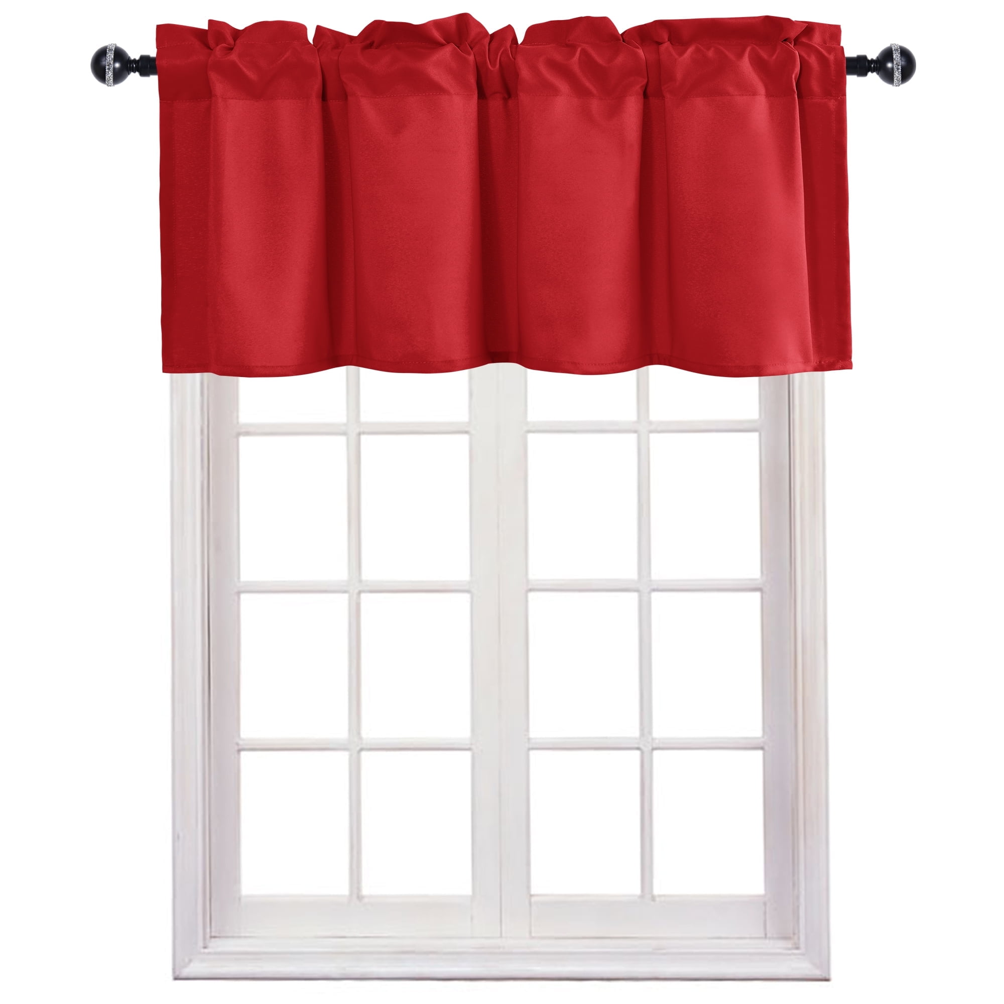 JIUZHEN Valance Curtains for Kitchen Window Valances for Living Room ...