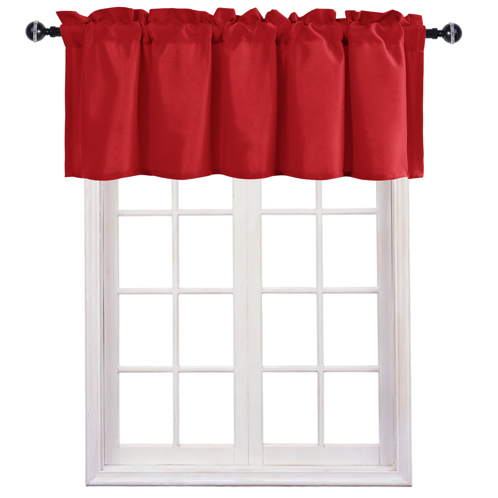 JIUZHEN Valance Curtains for Kitchen Window Valances for Living Room ...
