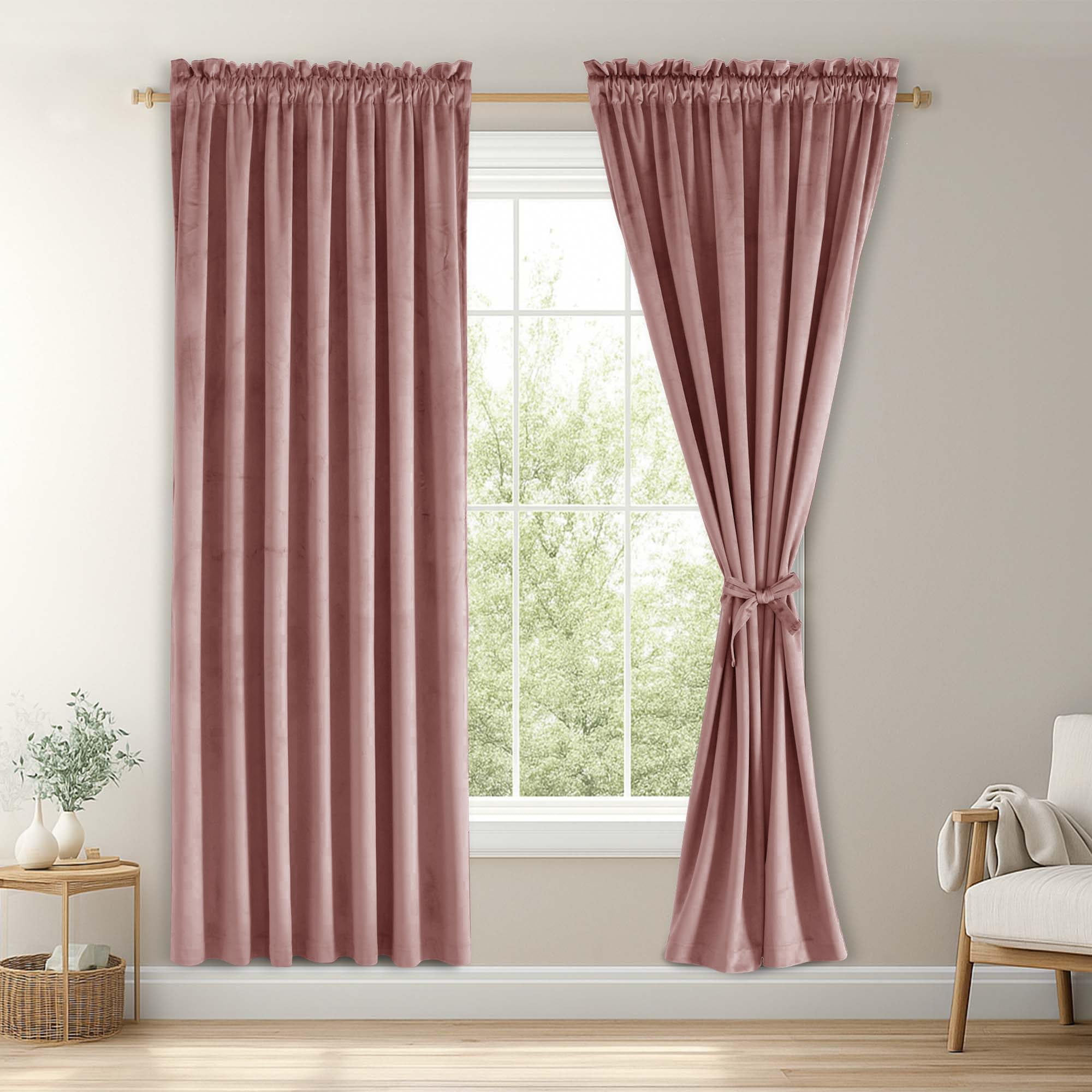 JIUZHEN Velvet Soft Retro Blackout Thermal Insulated Noise Reducing ...