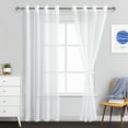 JIUZHEN White Sheer Curtains 90 Inches - Semi Transparent, Light ...