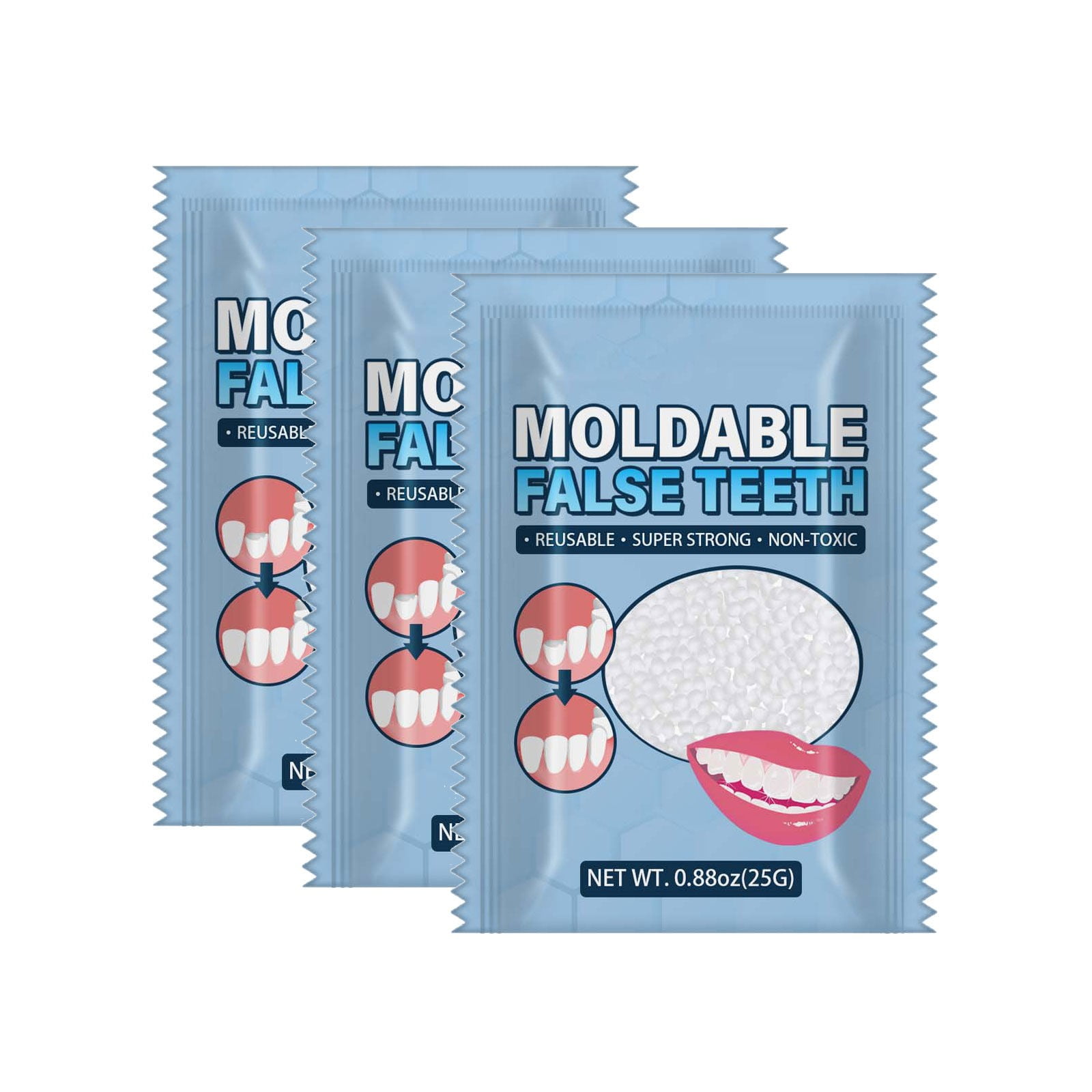 JIaleilei Denture Containers with Cleaning Brush Teeth Glue Makeup ...