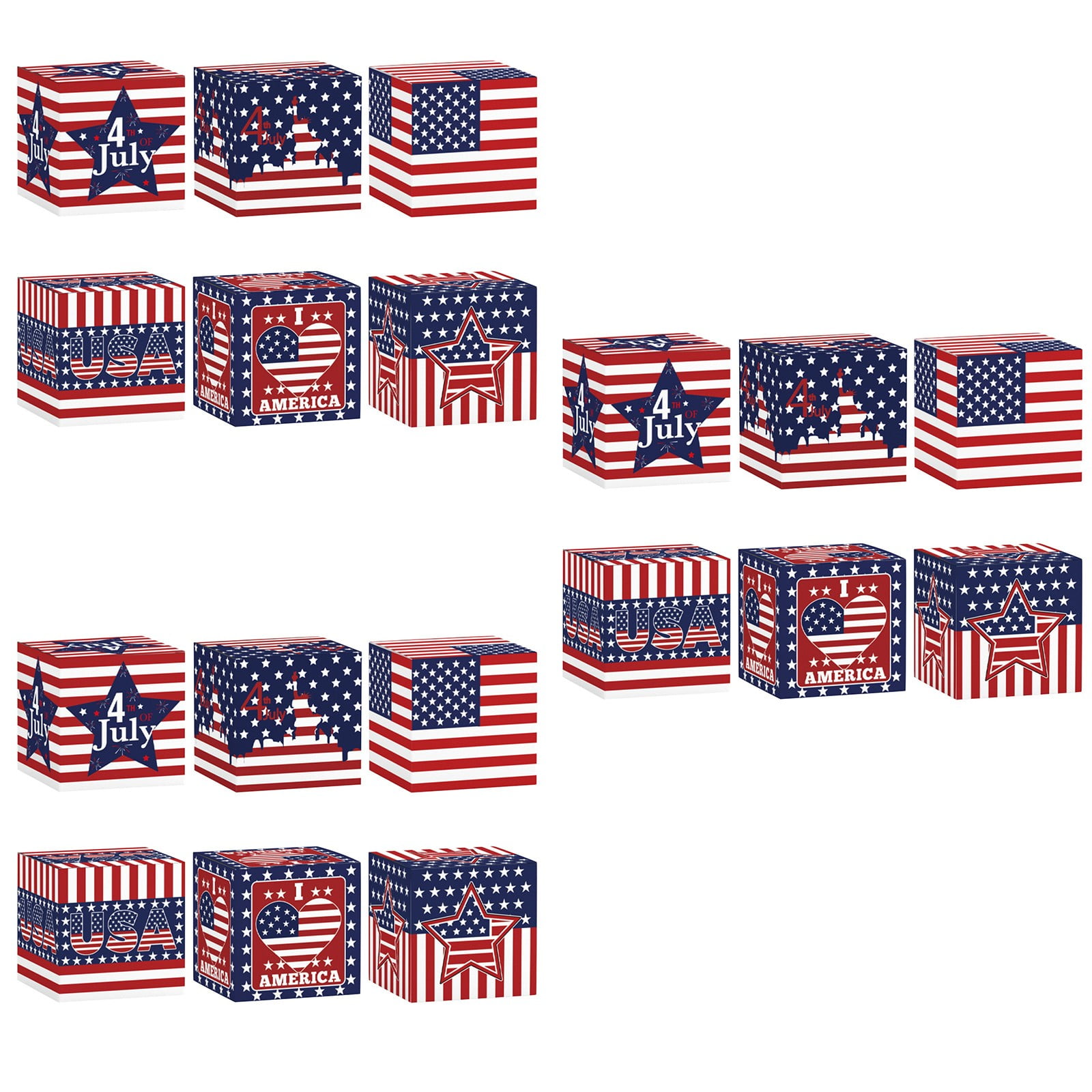 JIhahue 6-Pack American Independence Day Three-Dimensional Paper Candy ...