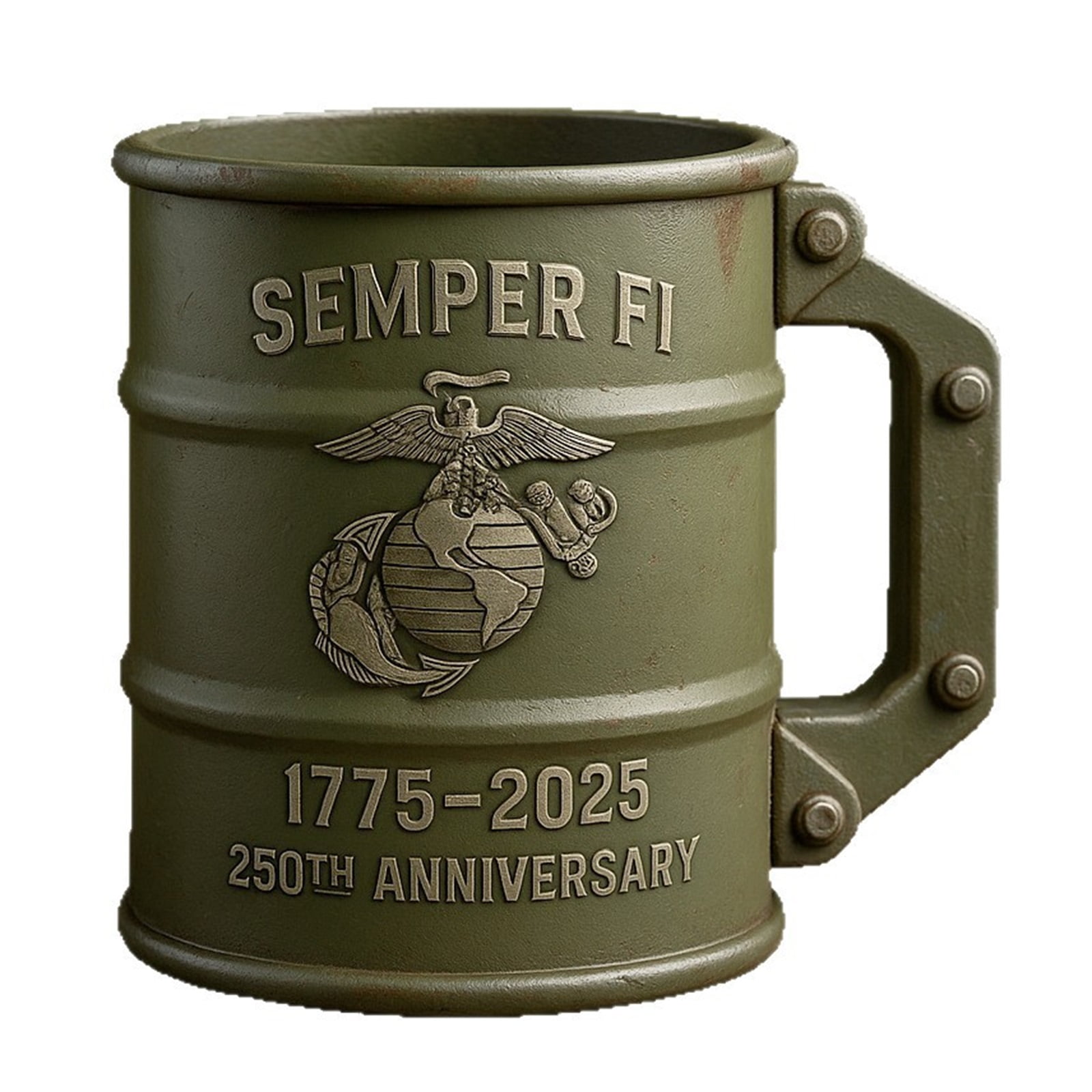 JIhuahe Anniversary Military Commemorative Oil Drum Cup, Patriotic ...