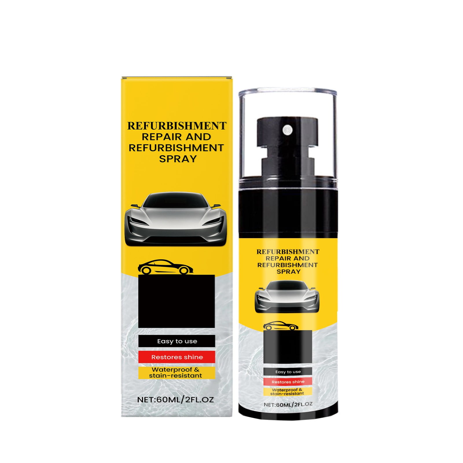 JIhuahe Automotive Plastic Revitalizer Spray - Interior Trim Restorer ...