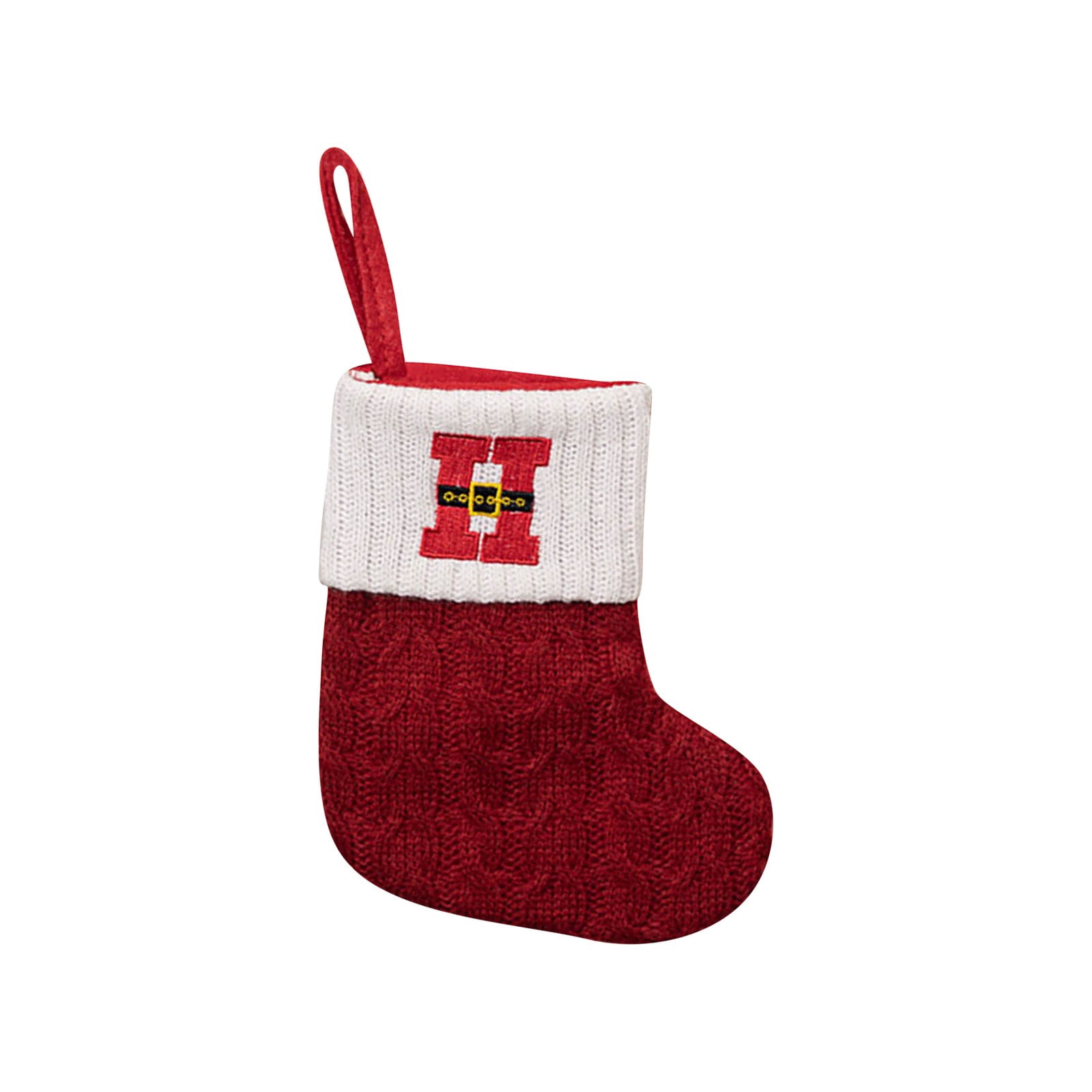 JIhuahe Christmas Socks Candy Boots with Small Bells, 26 Letter Knit ...