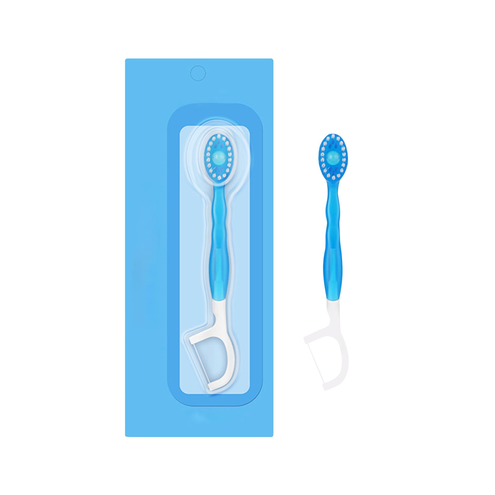 JIhuahe Denture Teeth Brush with Ergonomic Grip & Double-Sided Cleaning ...