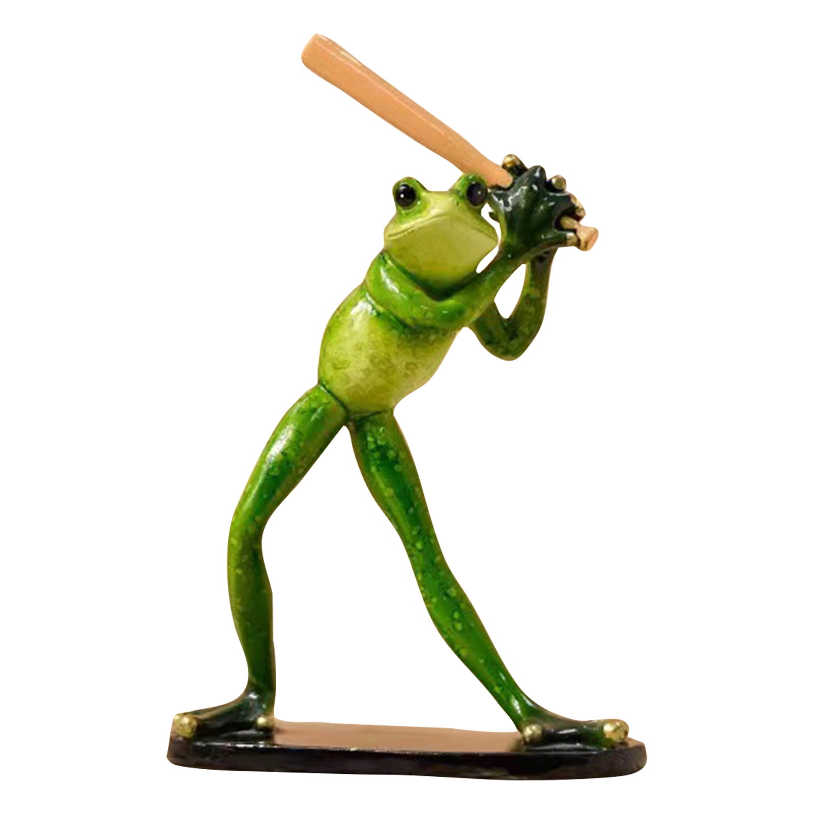 JIhuahe Funny Frog Resin Sculpture Desktop Decor, Cute Green Garden ...