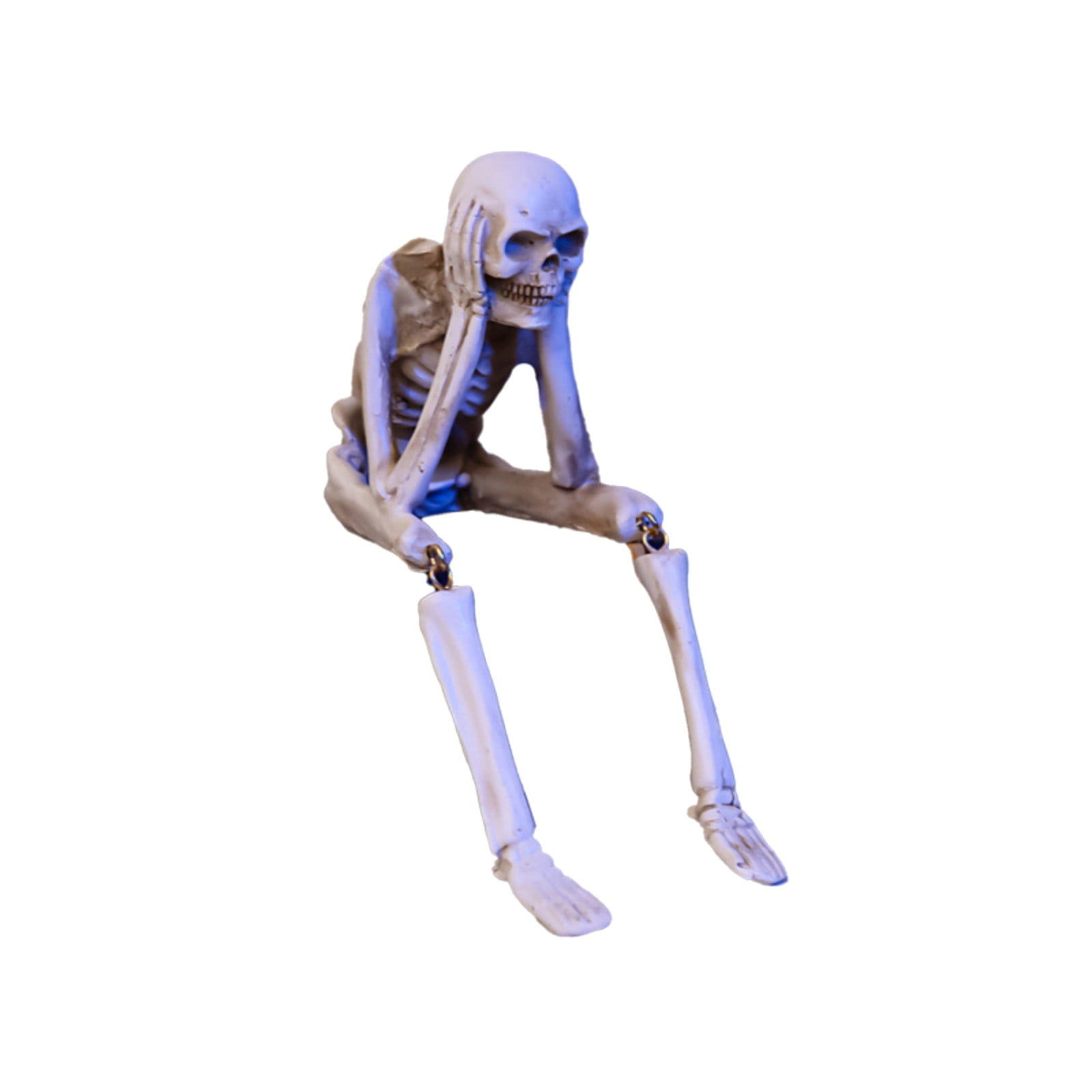 JIhuahe Hanging Leg Skeleton Halloween Decoration, Posable Resin Figure ...