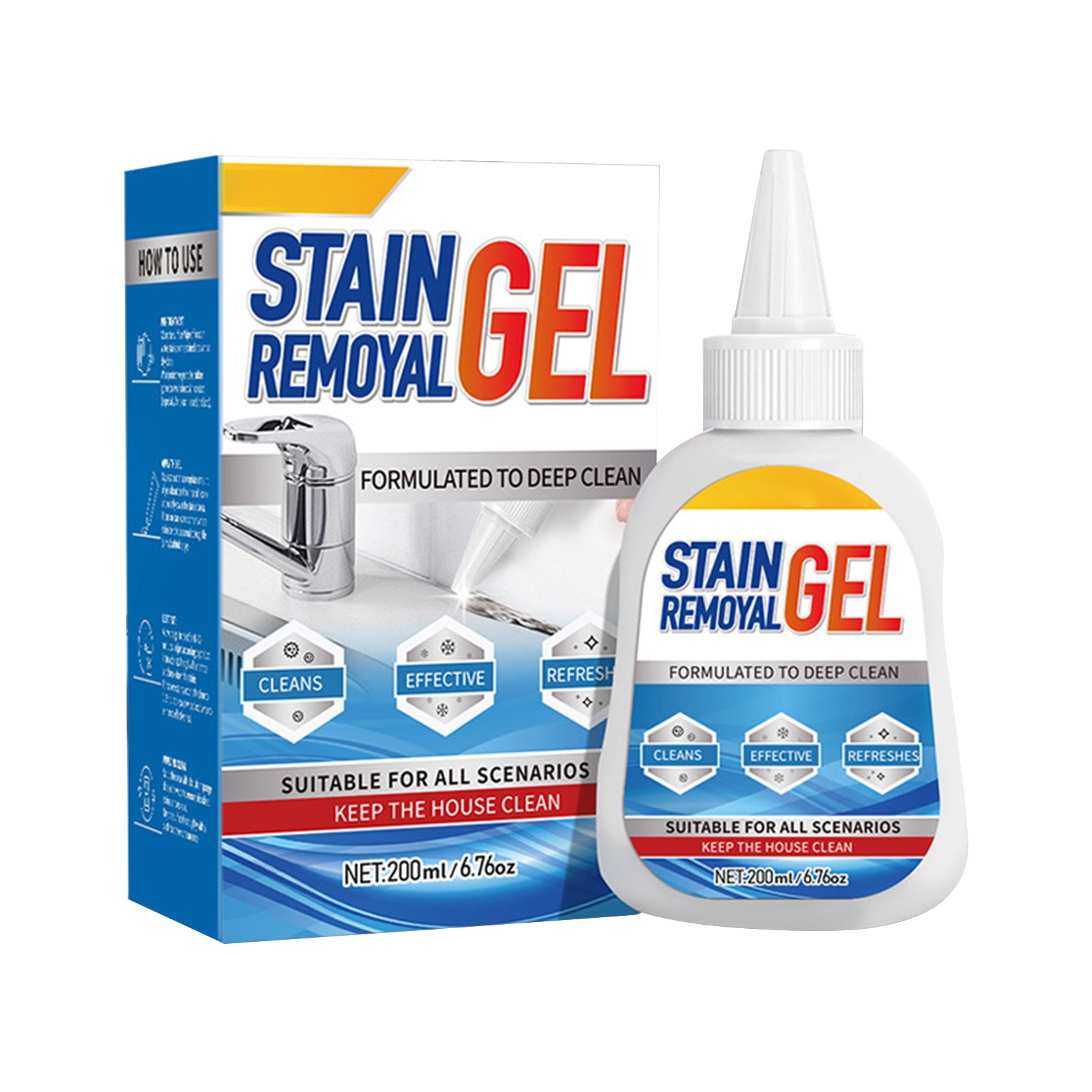 JIhuahe Heavy Duty Mold & Mildew Remover Gel, Grout/Caulk Stain Cleaner for Bathroom Tile ...