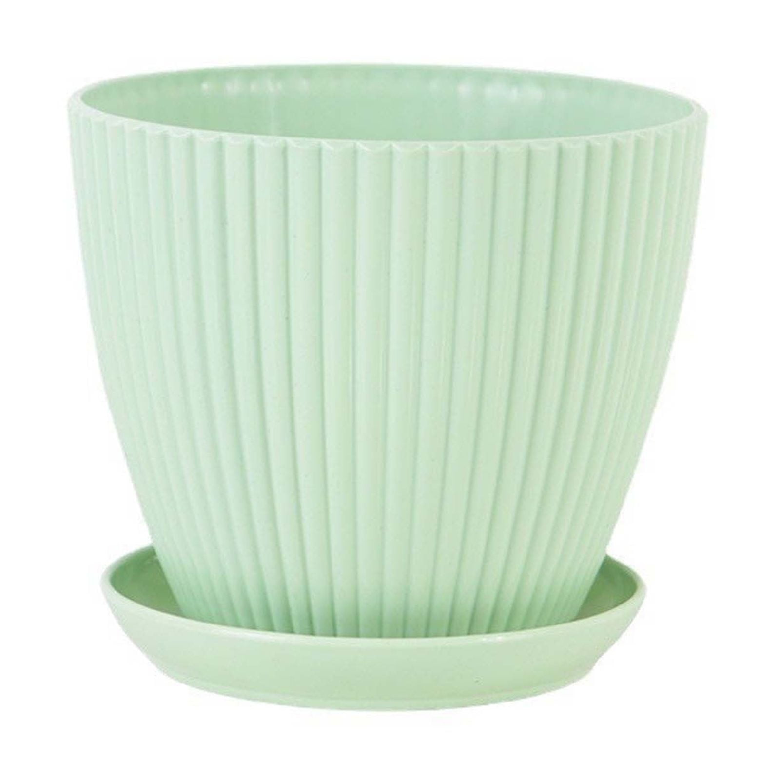JIhuahe Heavy-Duty Vertical Ribbed Planter Pots,Non-Ceramic Flower Pots ...