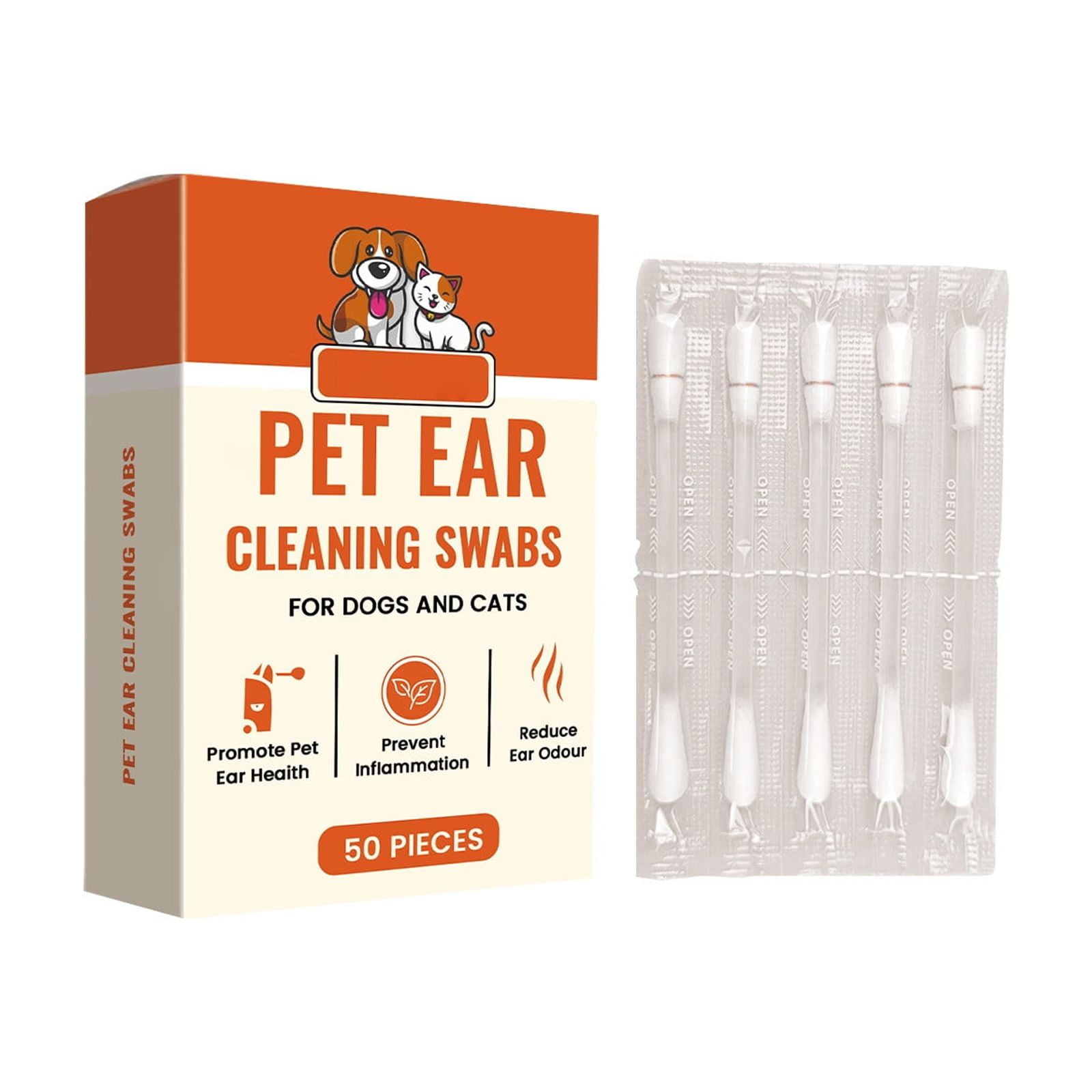 JIhuahe Pet Ear Cleaning Swab Applicators Complete Kit - Fifty Wax ...