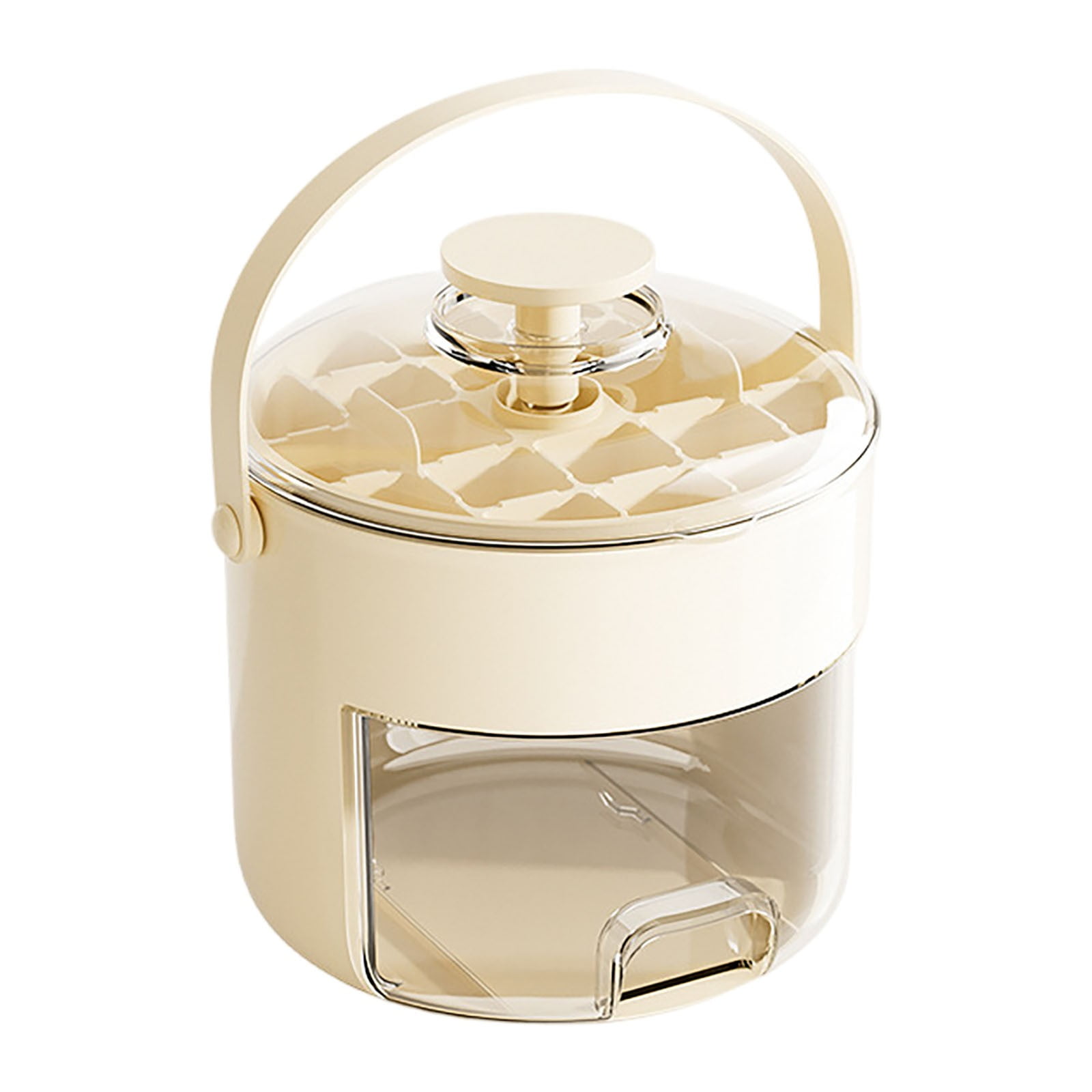 JIhuahe Portable Push Ice Bucket with Ice Tray, Easy Demould Ice Ball ...